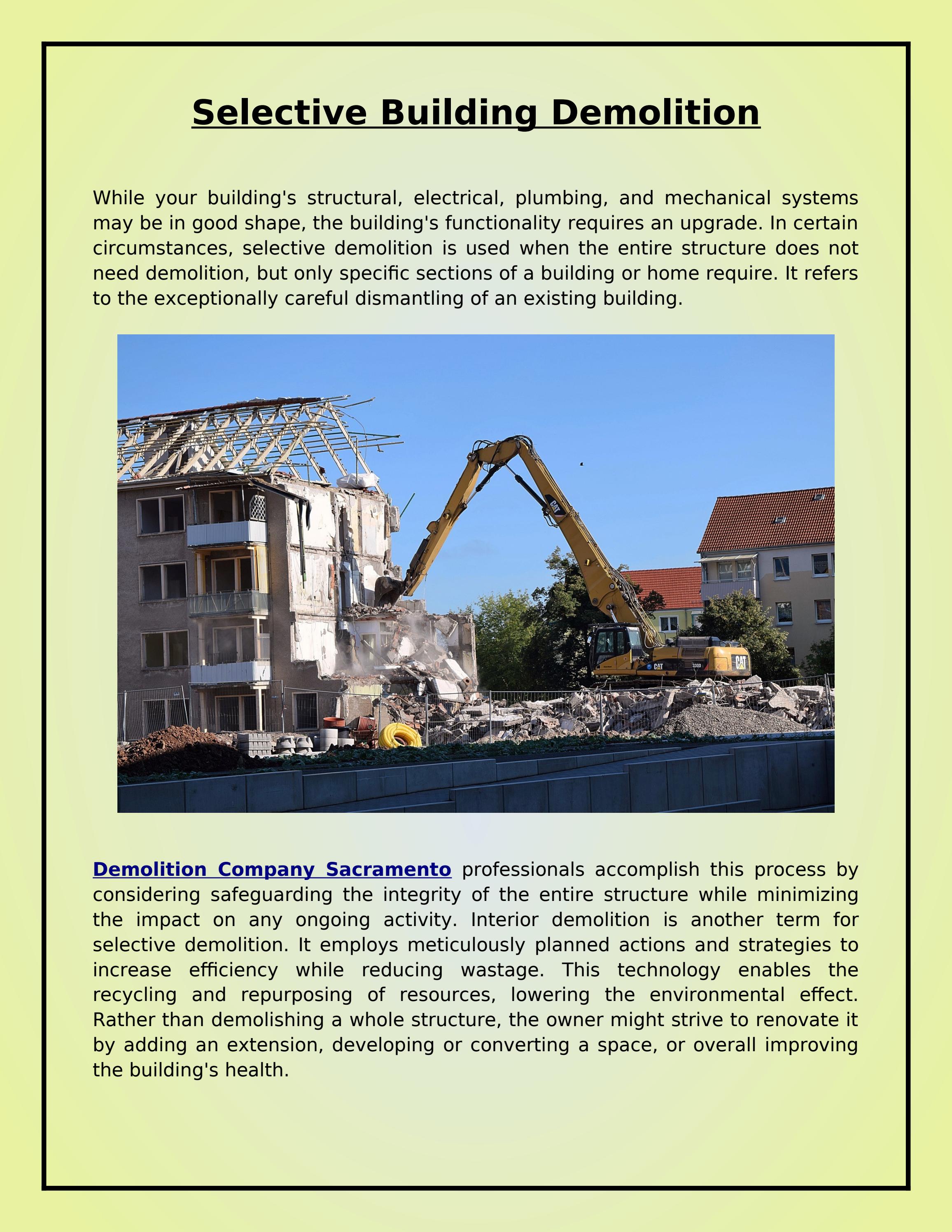Selective Building Demolition by JM Environmental, Inc. - Issuu