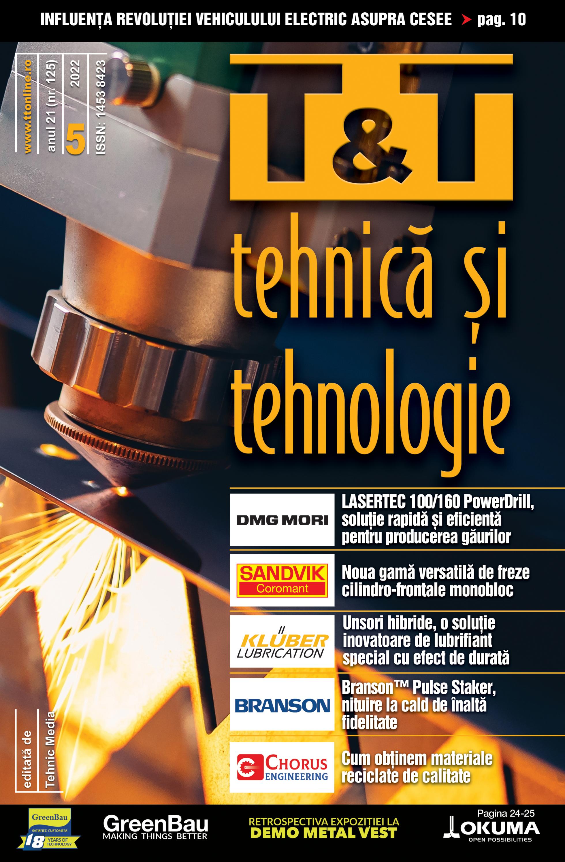 Revista T&T - Tehnică și Tehnologie nr. 5/2022 (125) by T&T-Tehnica si Tehnologie - Issuu