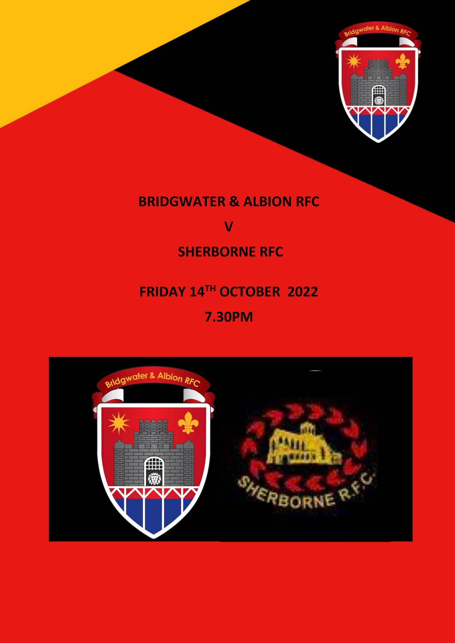 Match Day Programme - B&A RFC v Sherborne RFC by bridgwaterandalbionrfc ...