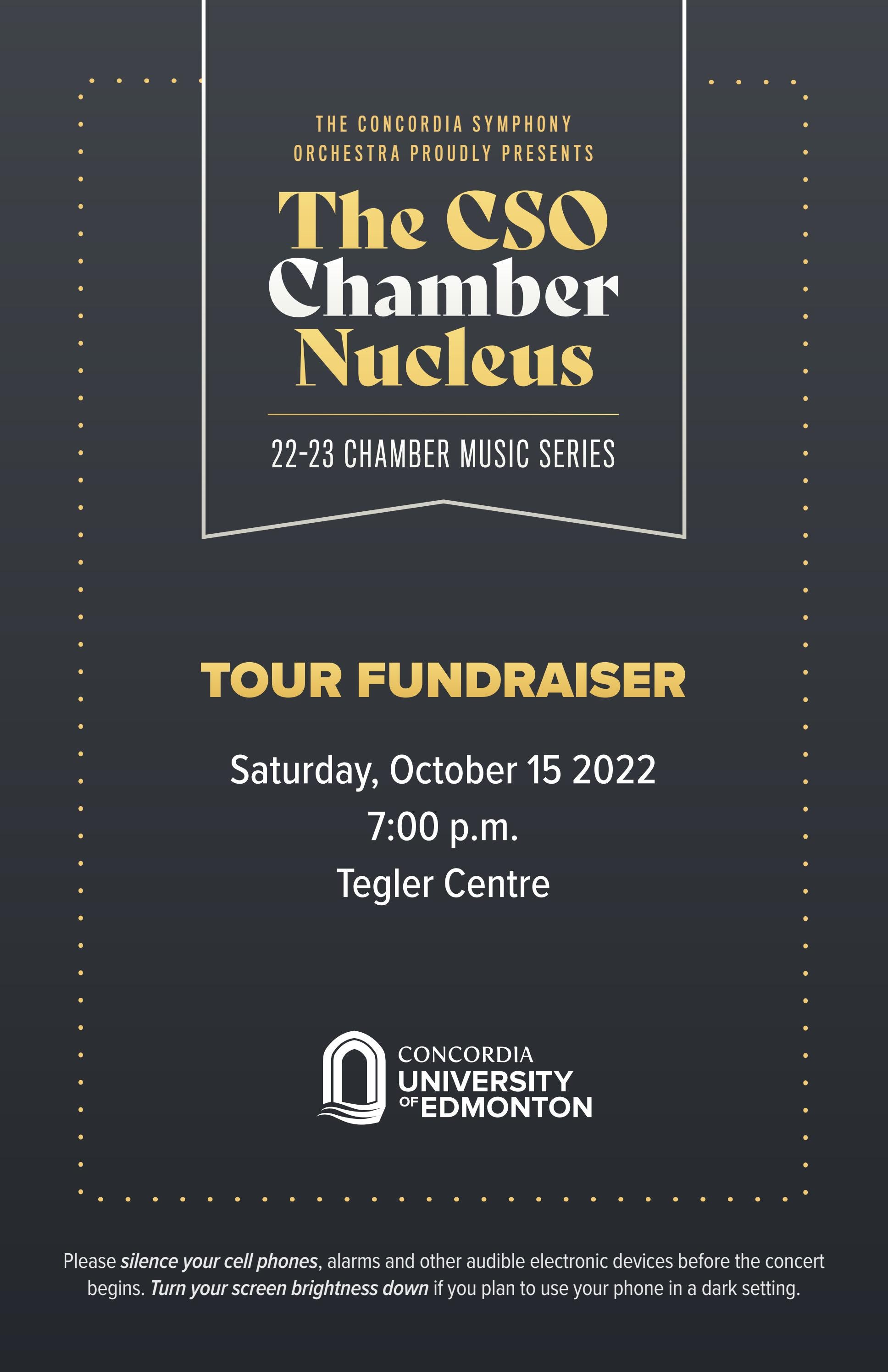 CSO Chamber Nucleus - Tour Fundraiser Concert by concordiauniversity ...