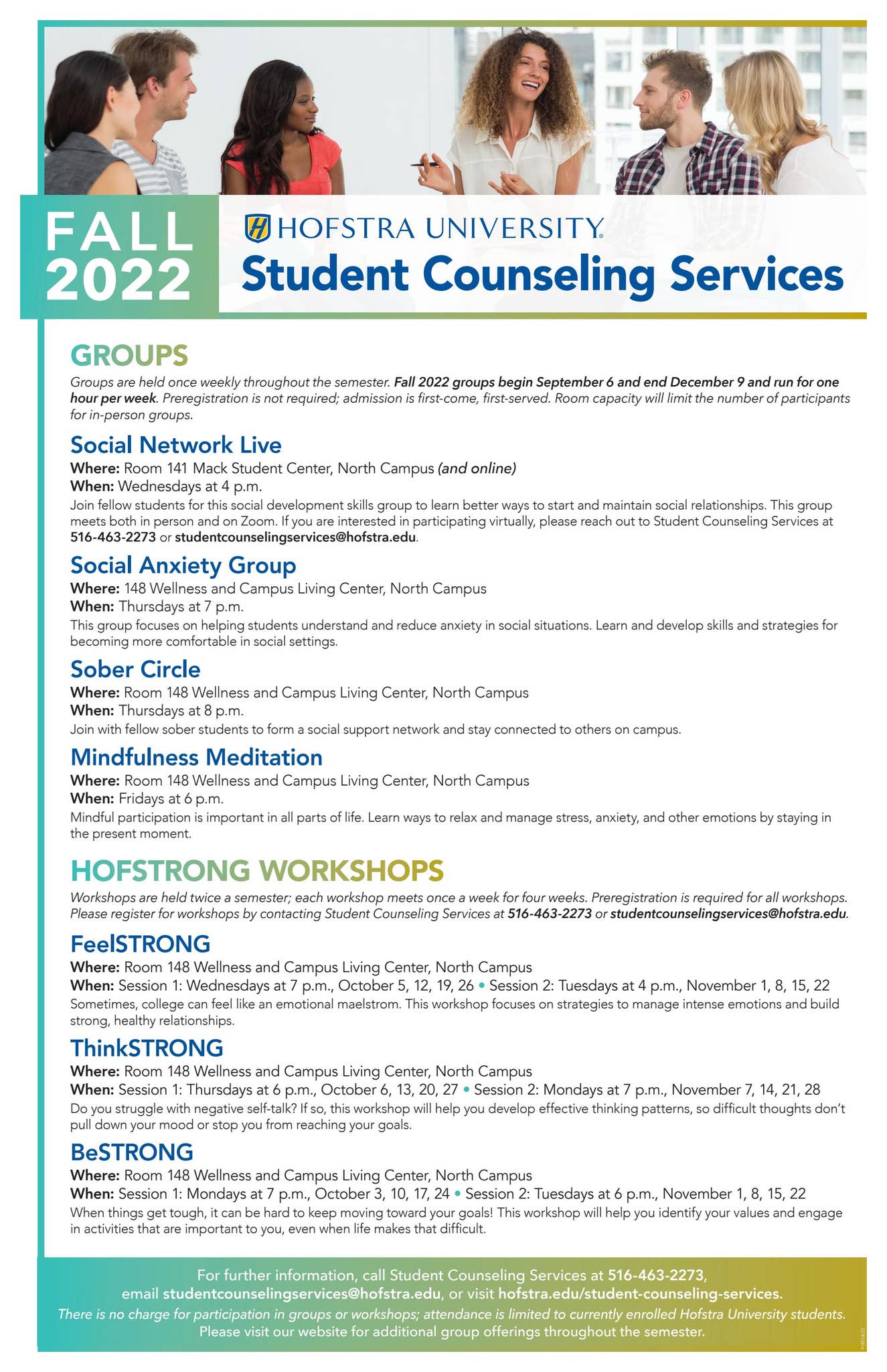 Fall 2022 Student Counseling Services - Hofstra University by Hofstra ...