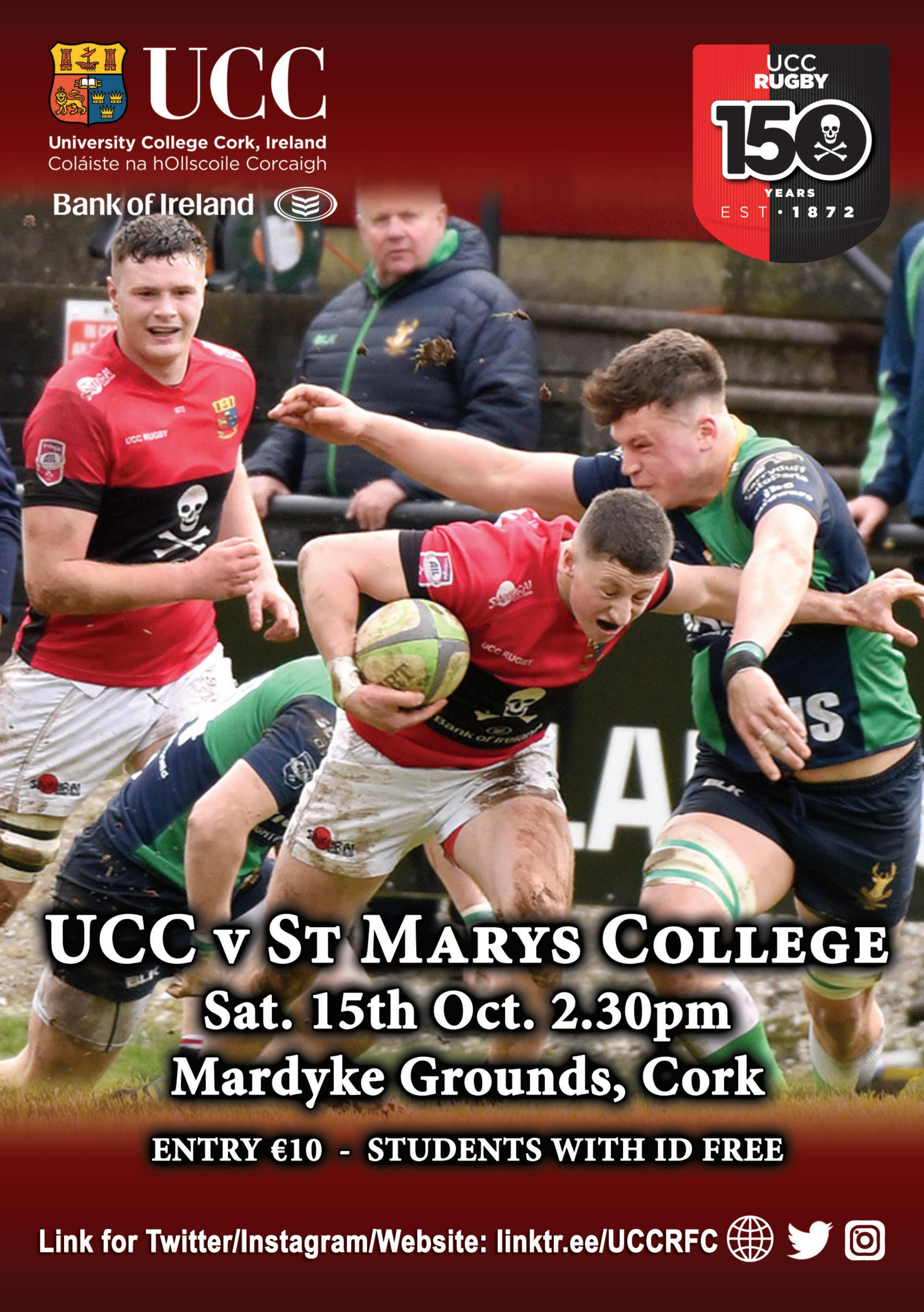 20221015 UCC Rugby vs St Mary's College Program by UCCrugby - Issuu