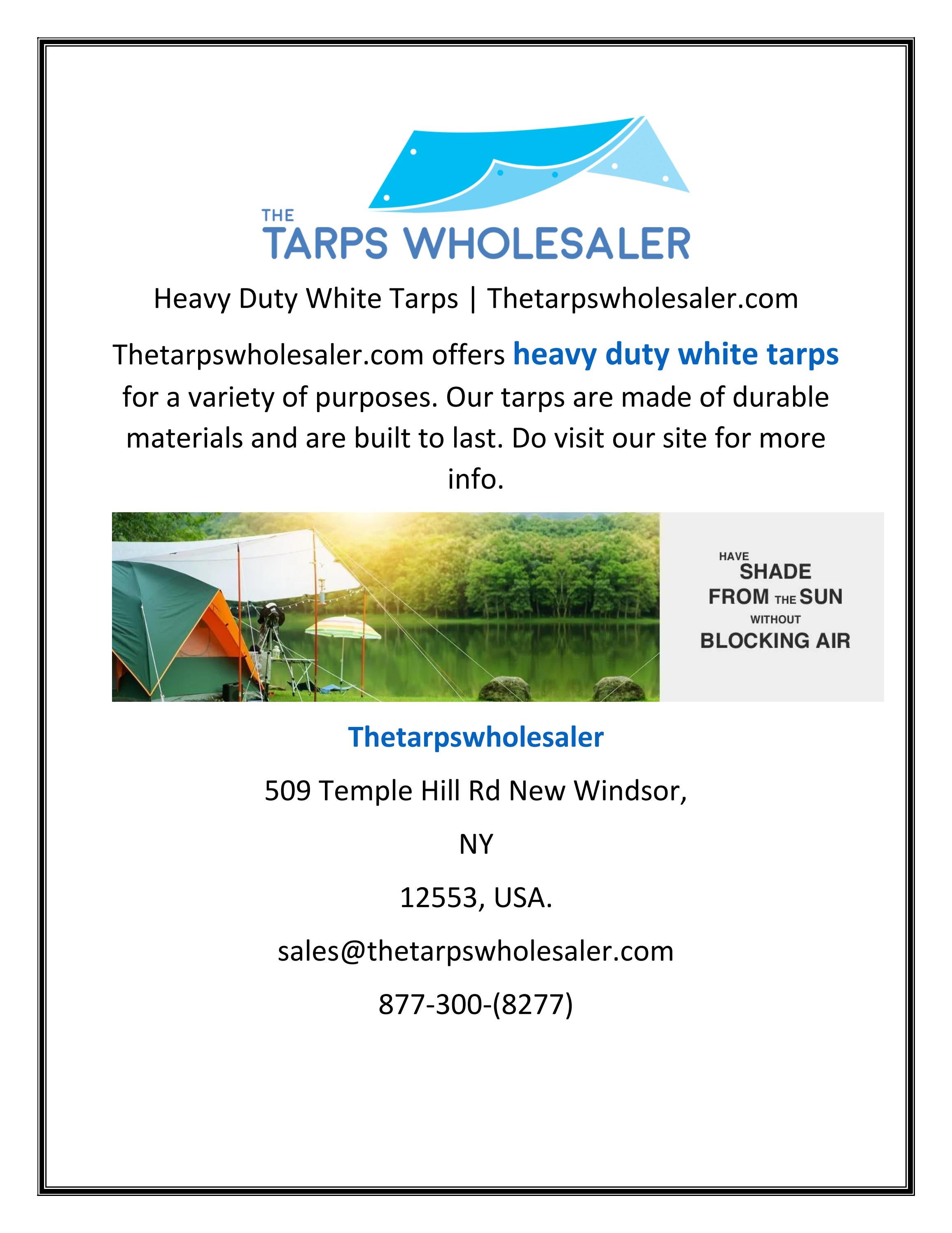 Heavy Duty White Tarps | Thetarpswholesaler.com by thetarpswholesaler ...