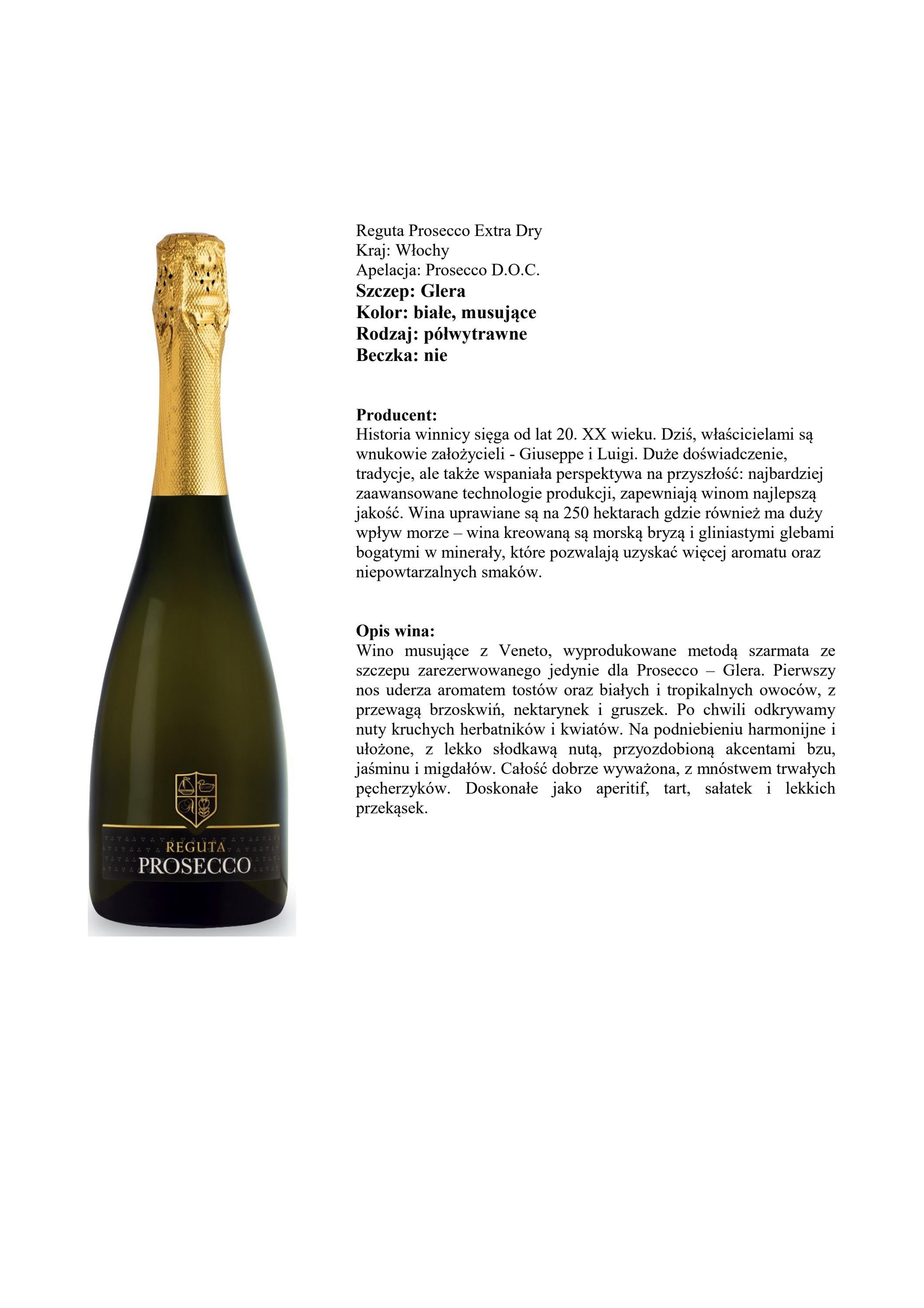 Reguta Prosecco Extra Dry by myloft - Issuu