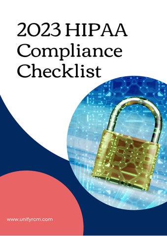 2023 HIPAA Compliance Checklist By Unify Healthcare Services Issuu 2023-hipaa-compliance-checklist-by-unify-healthcare-services-issuu