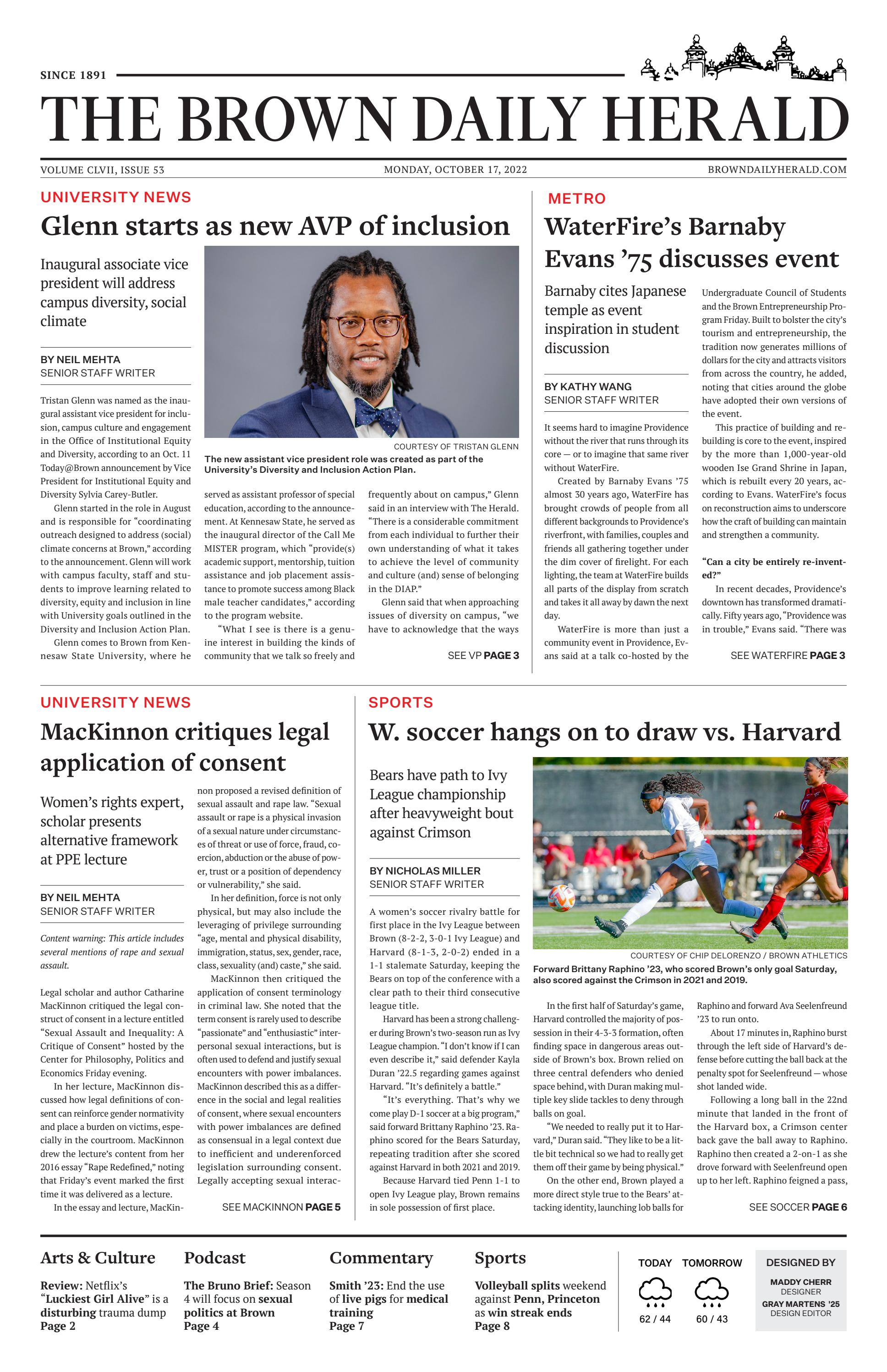 Monday, October 17th, 2022 by The Brown Daily Herald - Issuu