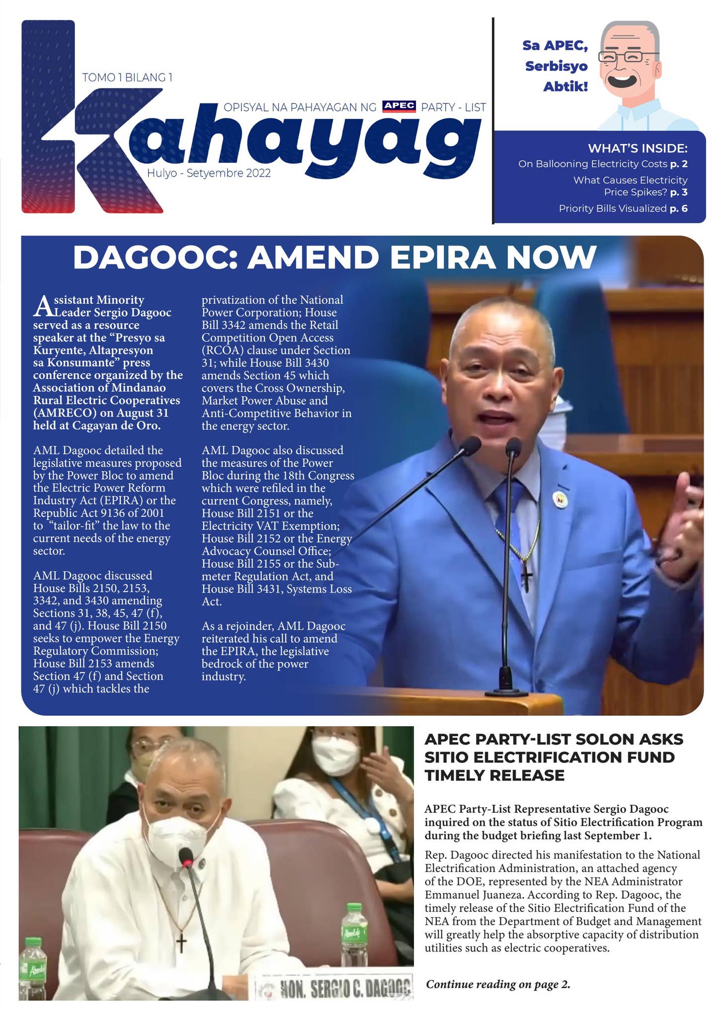 Kahayag - Official Newsletter of APEC Party-List | No. 1, Vol. 1 by ...