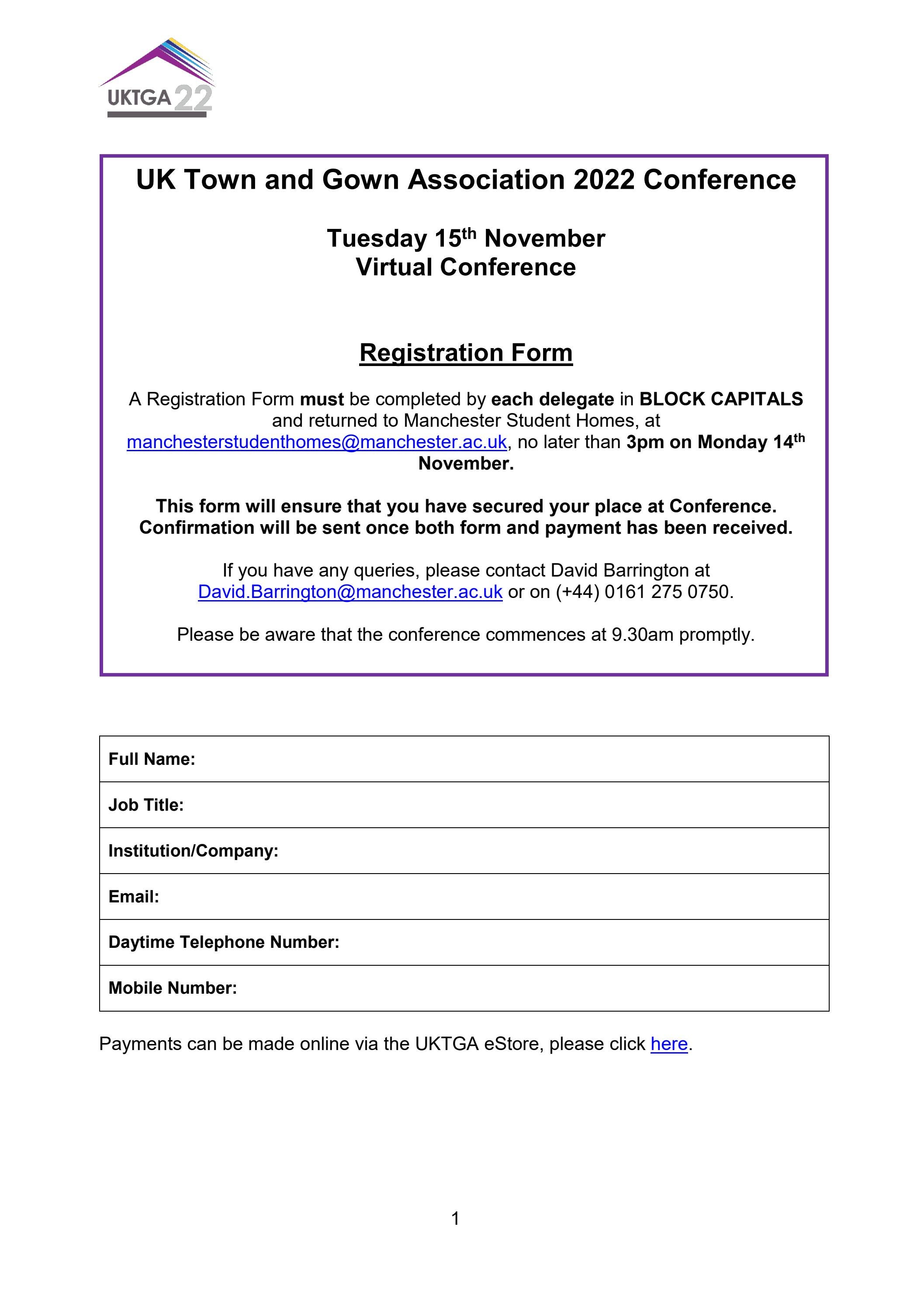 UKTGA 2022 Registration Form by Manchester Student Homes - Issuu