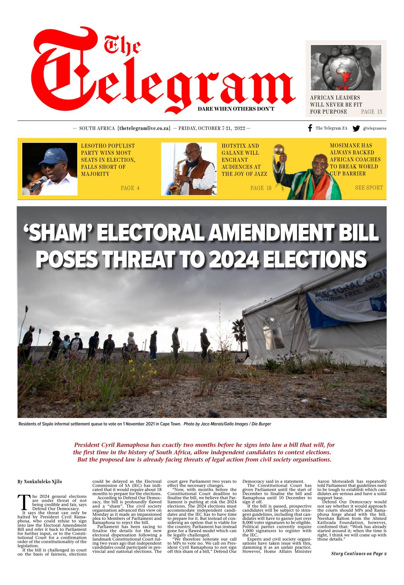The Telegram RSA OCT7-12 by The Telegram RSA - Issuu