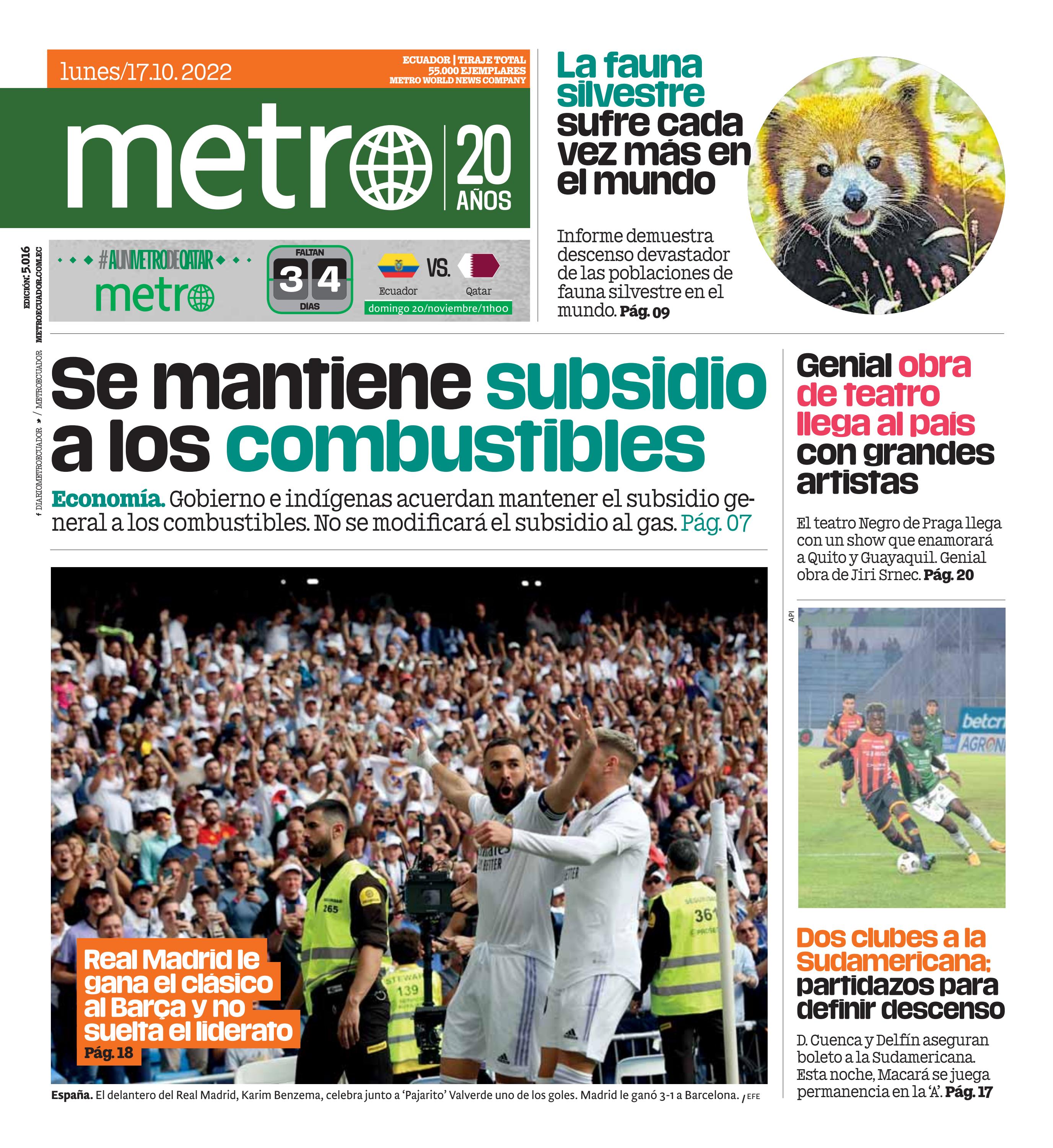 Diario Metro, edición 17 de octubre 2022 by Diario Metro - Issuu
