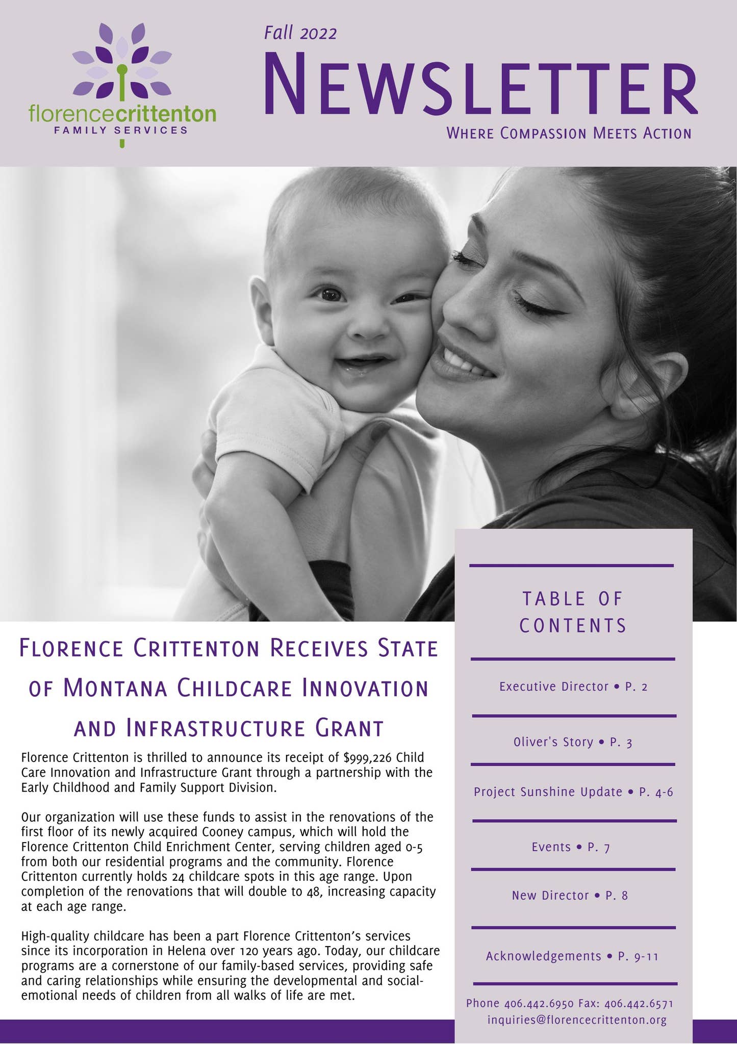 Florence Crittenton Fall 2022 Newsletter by Deanna Johnson - Issuu