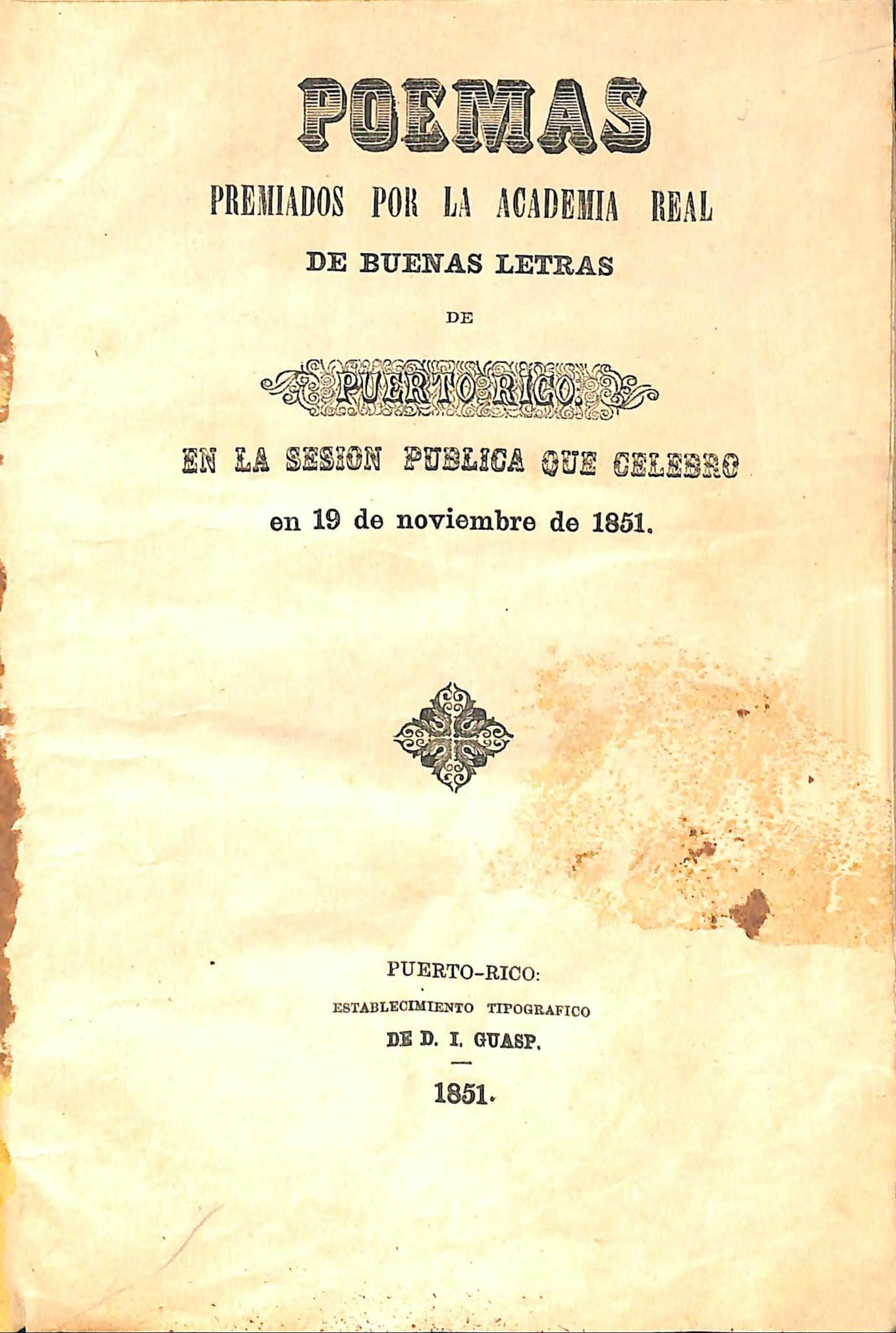 Poemas premiados por la Academia Real de Buenas Letras de Puerto Rico ...