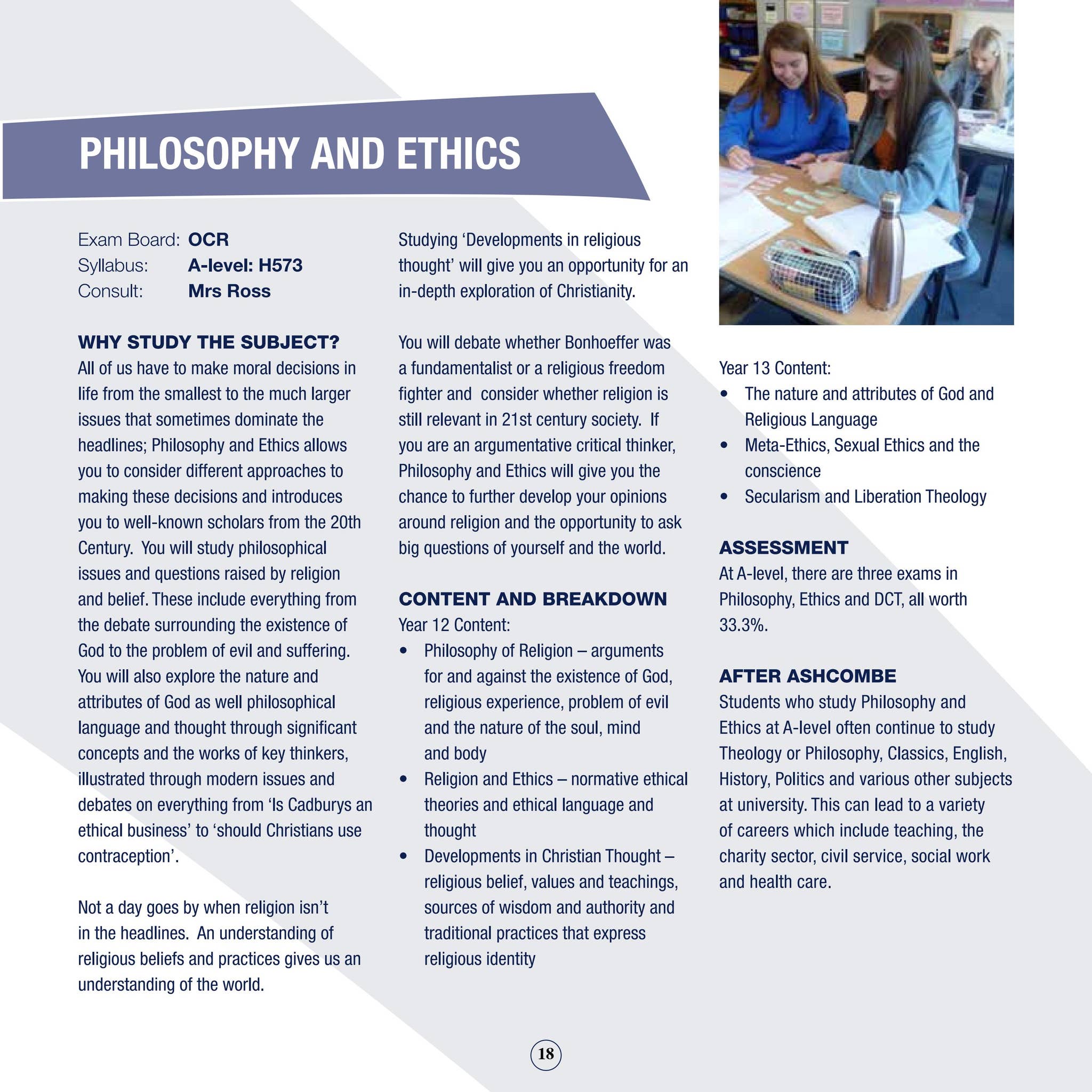 The Ashcombe School Sixth Form Prospectus by theashcombeschool - Issuu