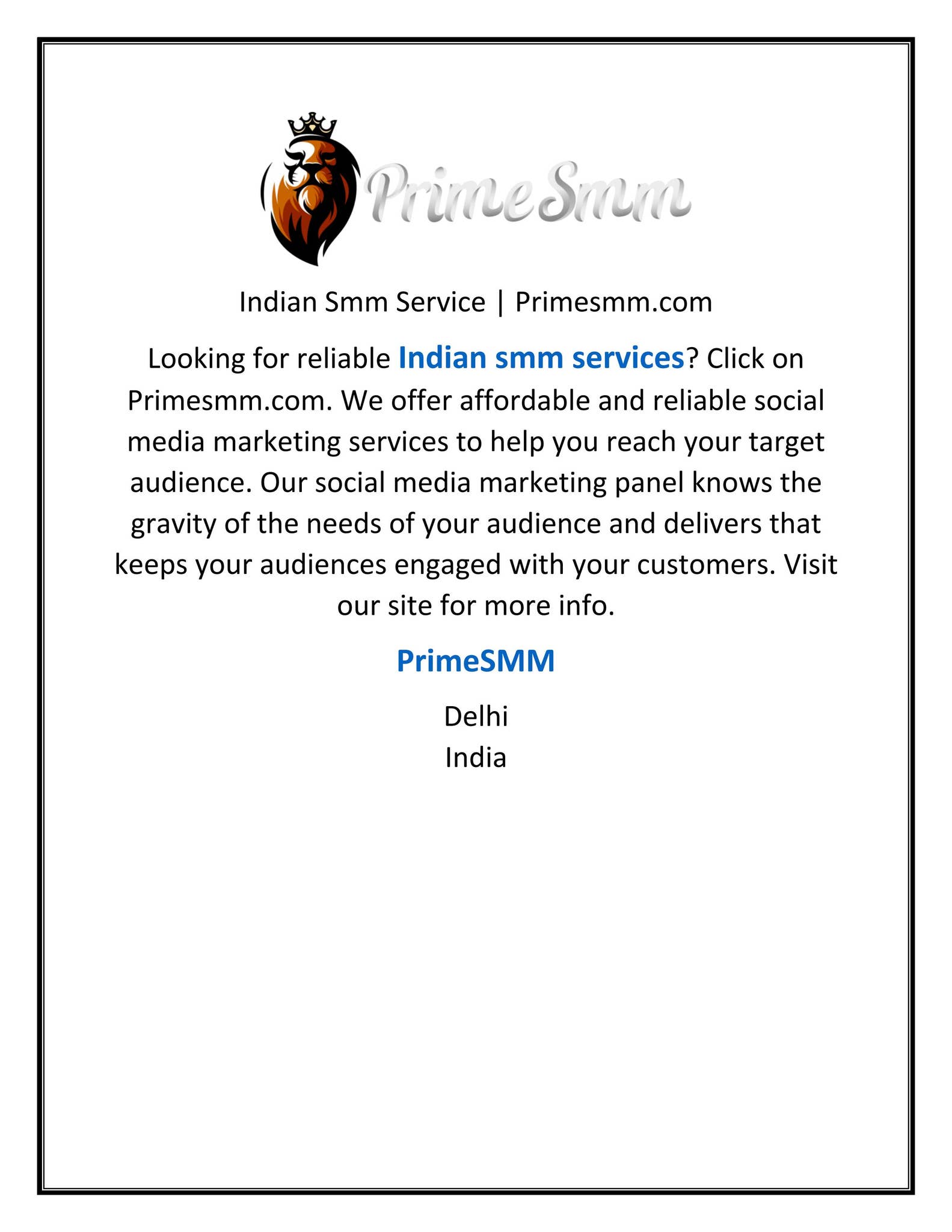 Indian Smm Service | Primesmm.com by Prime SMM - Issuu