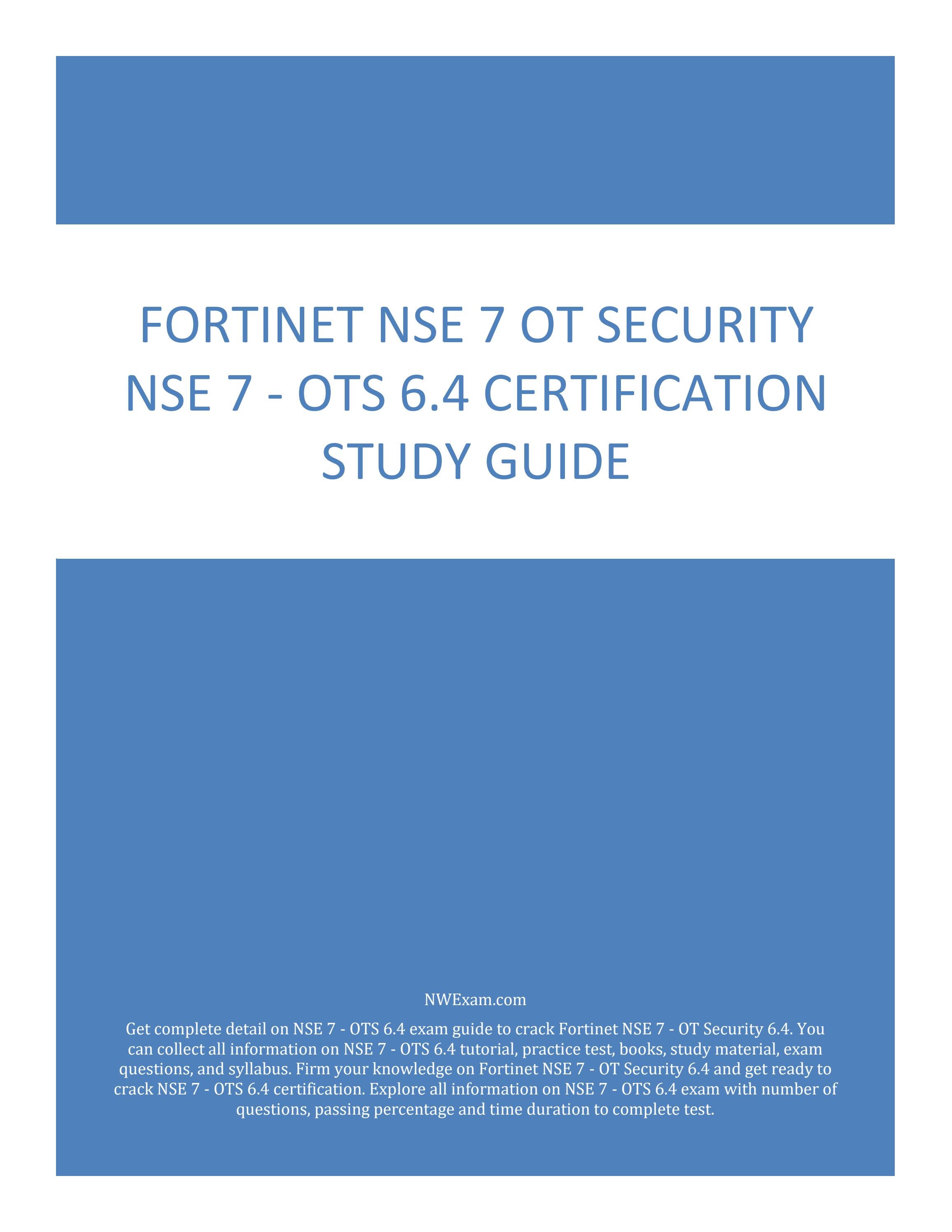 Fortinet NSE 7 OT Security NSE 7 - OTS 6.4 Certification Study Guide by Ruchi Patel - Issuu