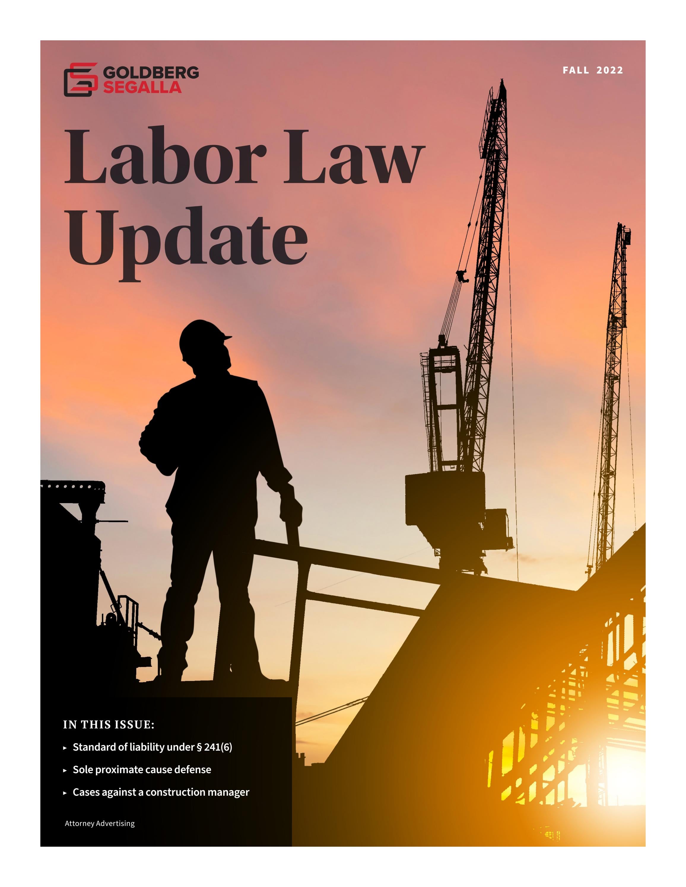 Labor Law Update - Fall 2022 by goldbergsegalla - Issuu