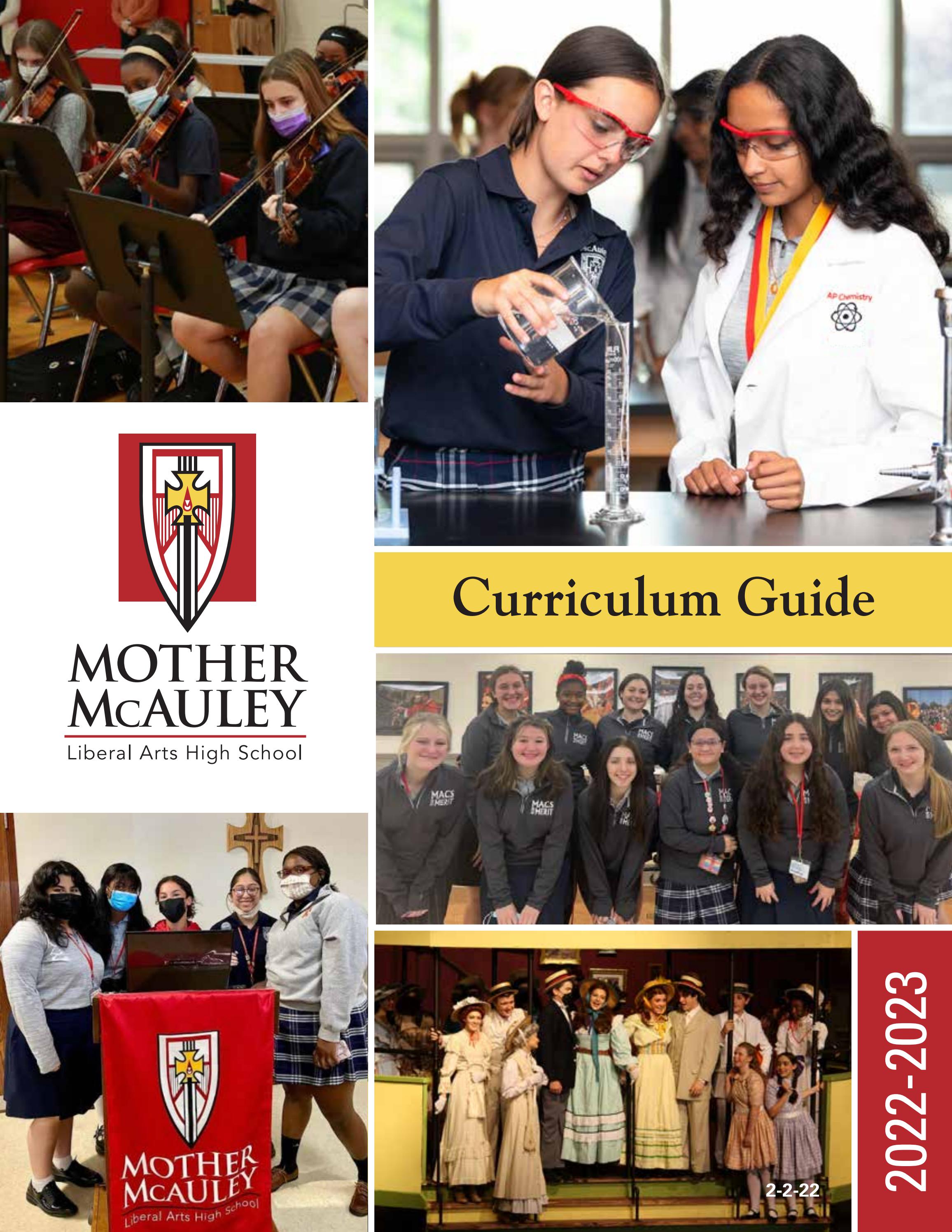Curriculum Guide for the 2022 - 2023 School Year by MotherMcAuley - Issuu