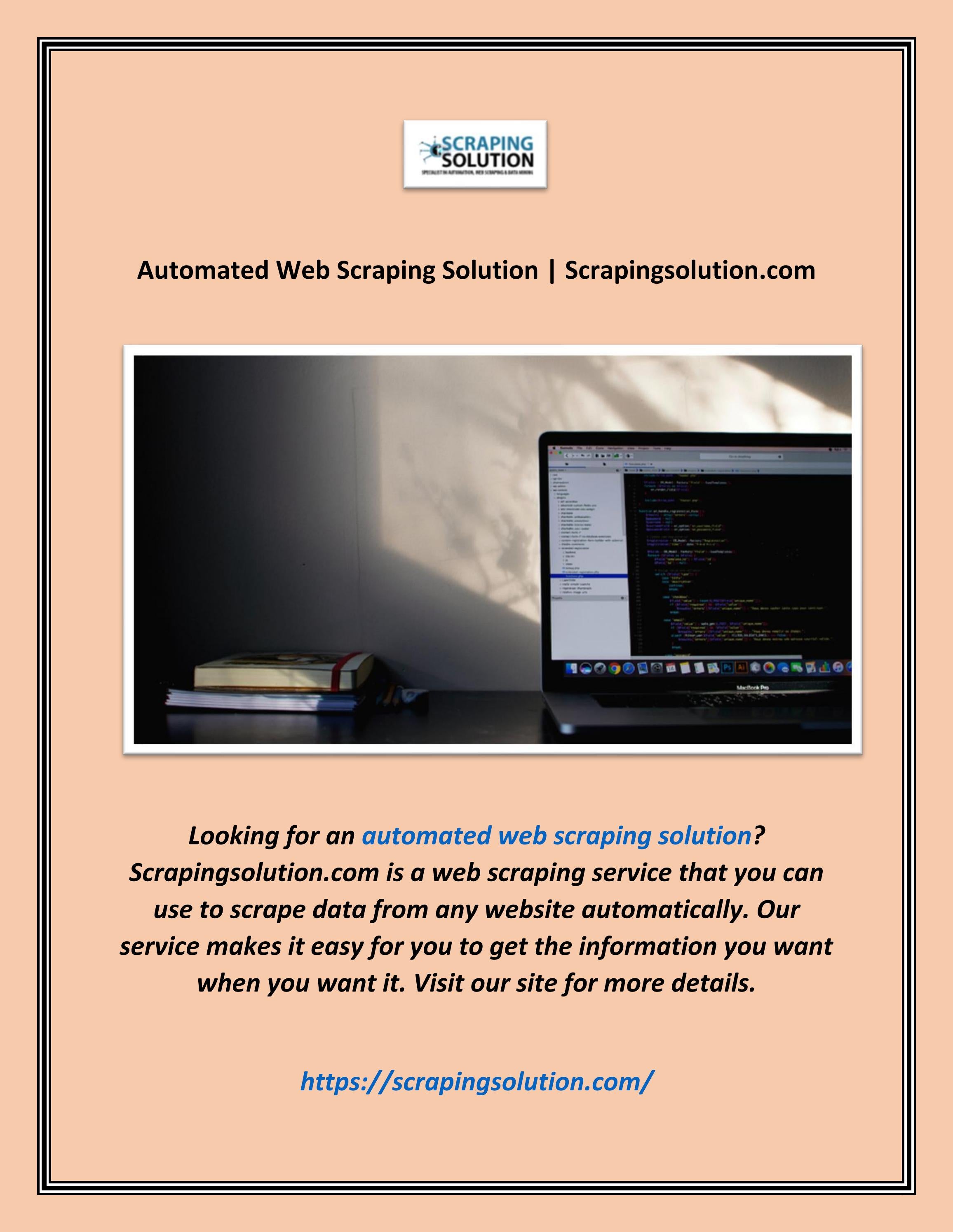 Automated Web Scraping Solution By Scrapingsolution Issuu