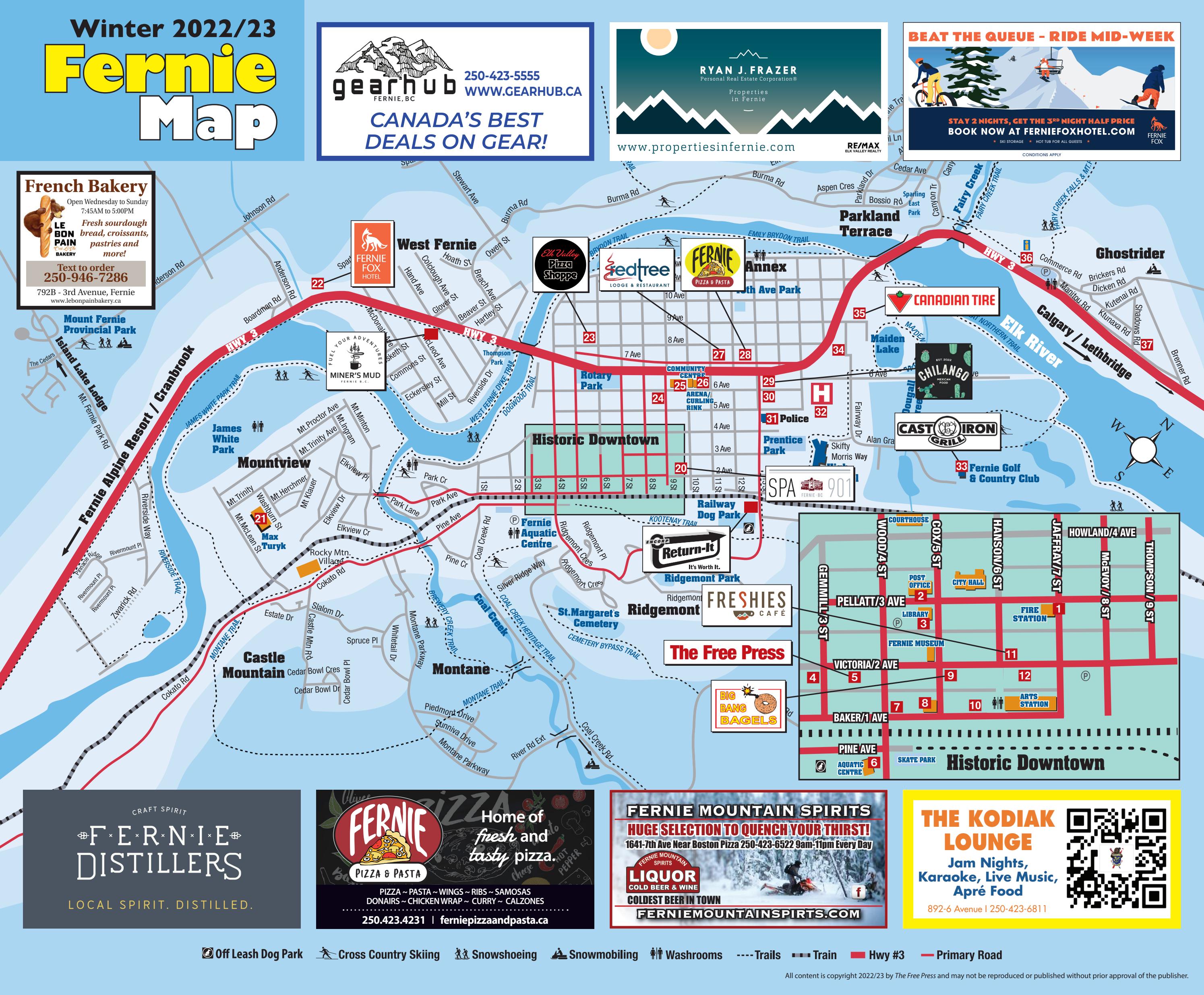 Fernie Winter Map 2022 by The Free Press, Fernie - Issuu