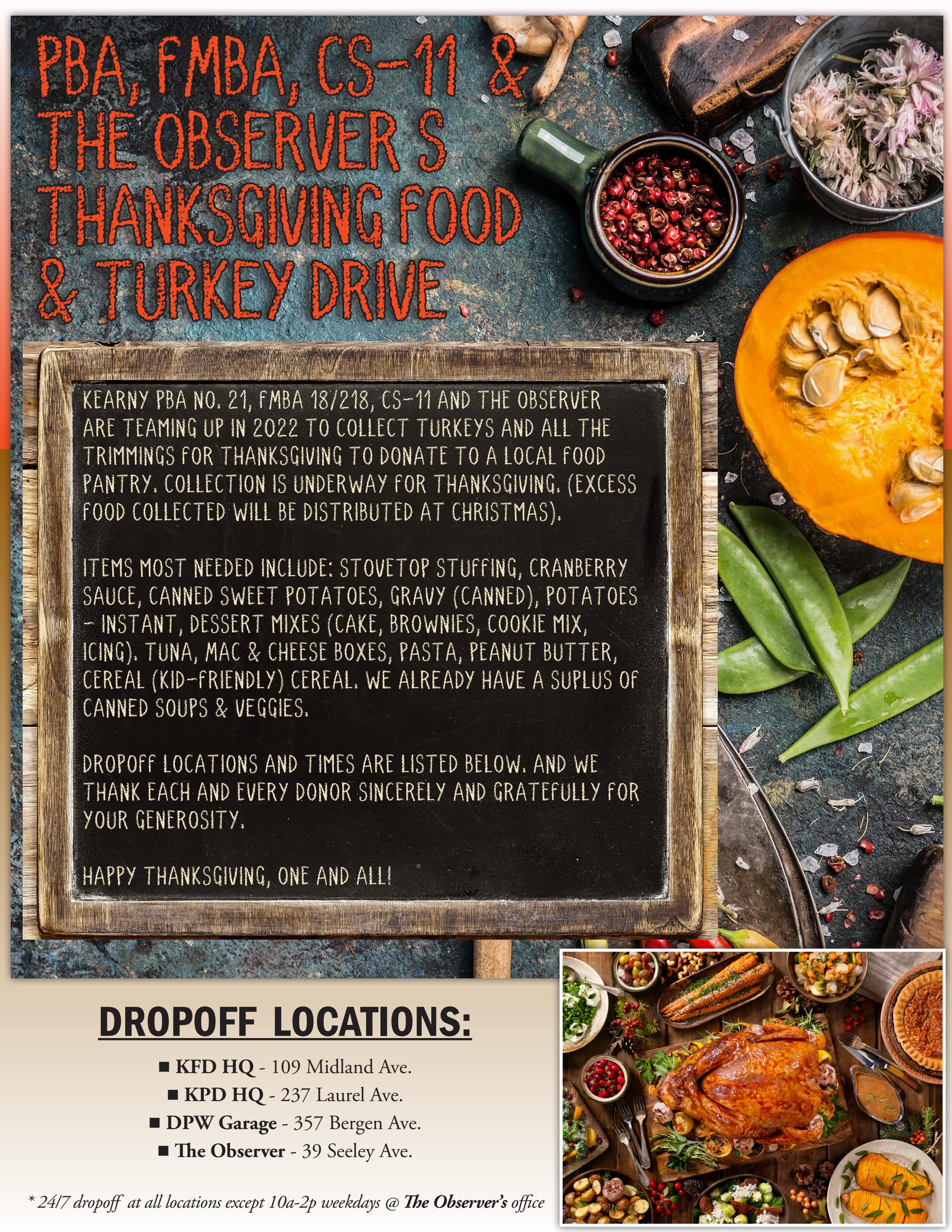 KPBA, FMBA, CS-11 & OBSERVER 2022 Thanksgiving Food Drive by The ...