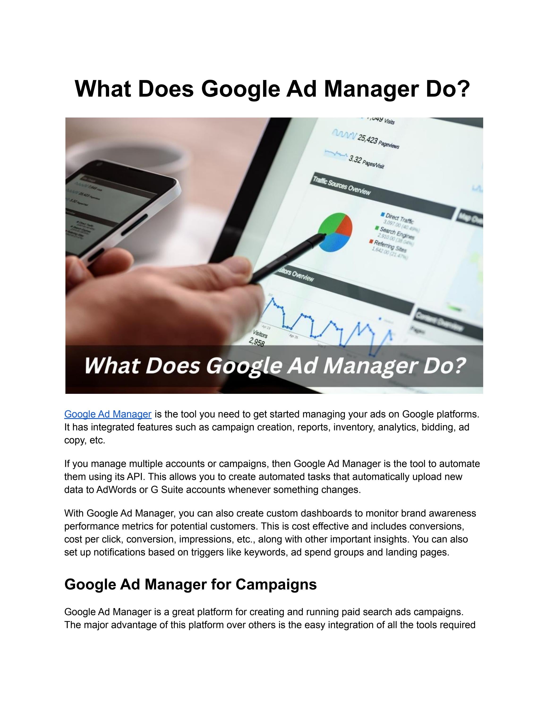 What Does Google Ad Manager Do? by ericcolin090 - Issuu
