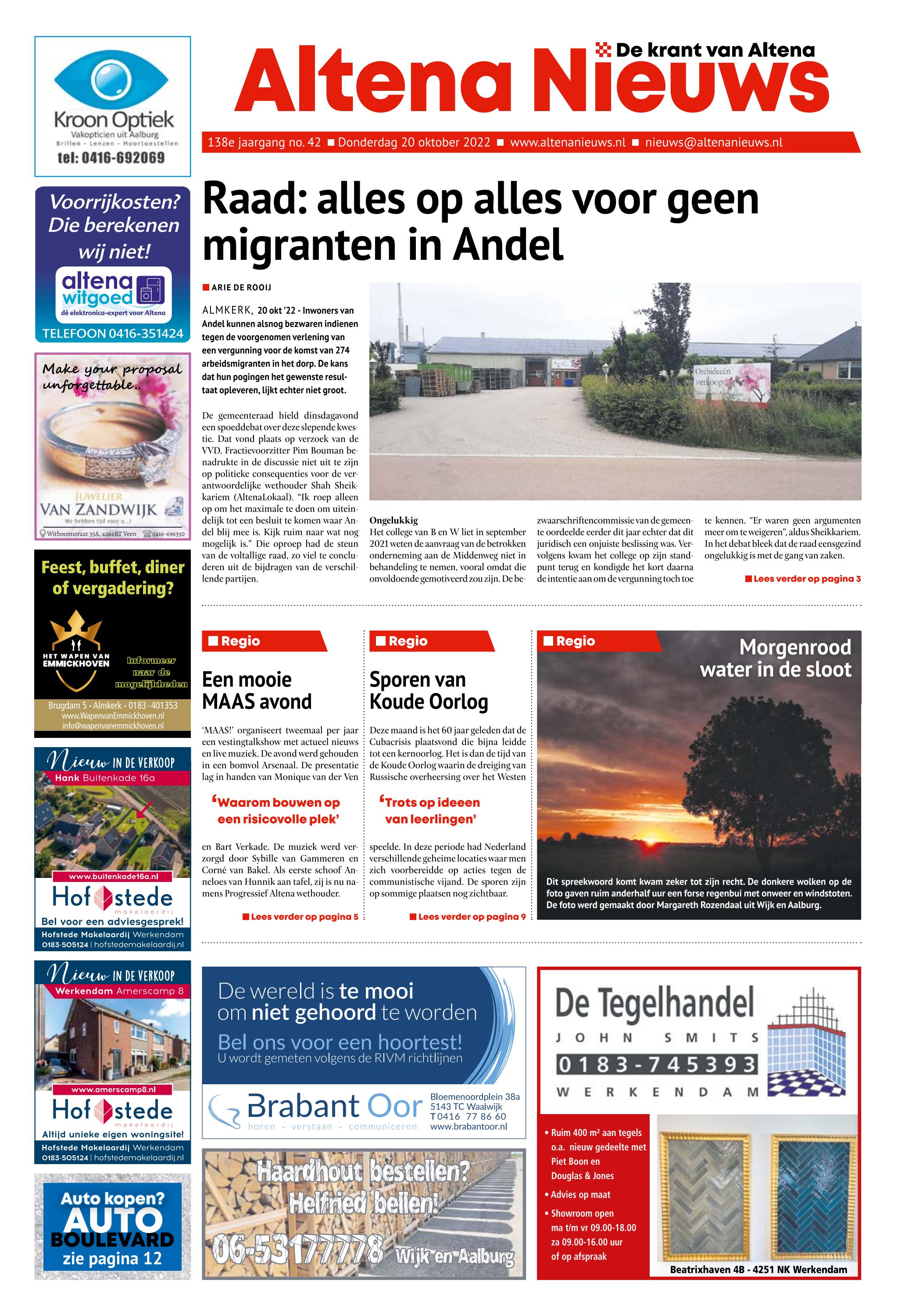 Altena Nieuws 2022 krant 42 by altenanieuws - Issuu