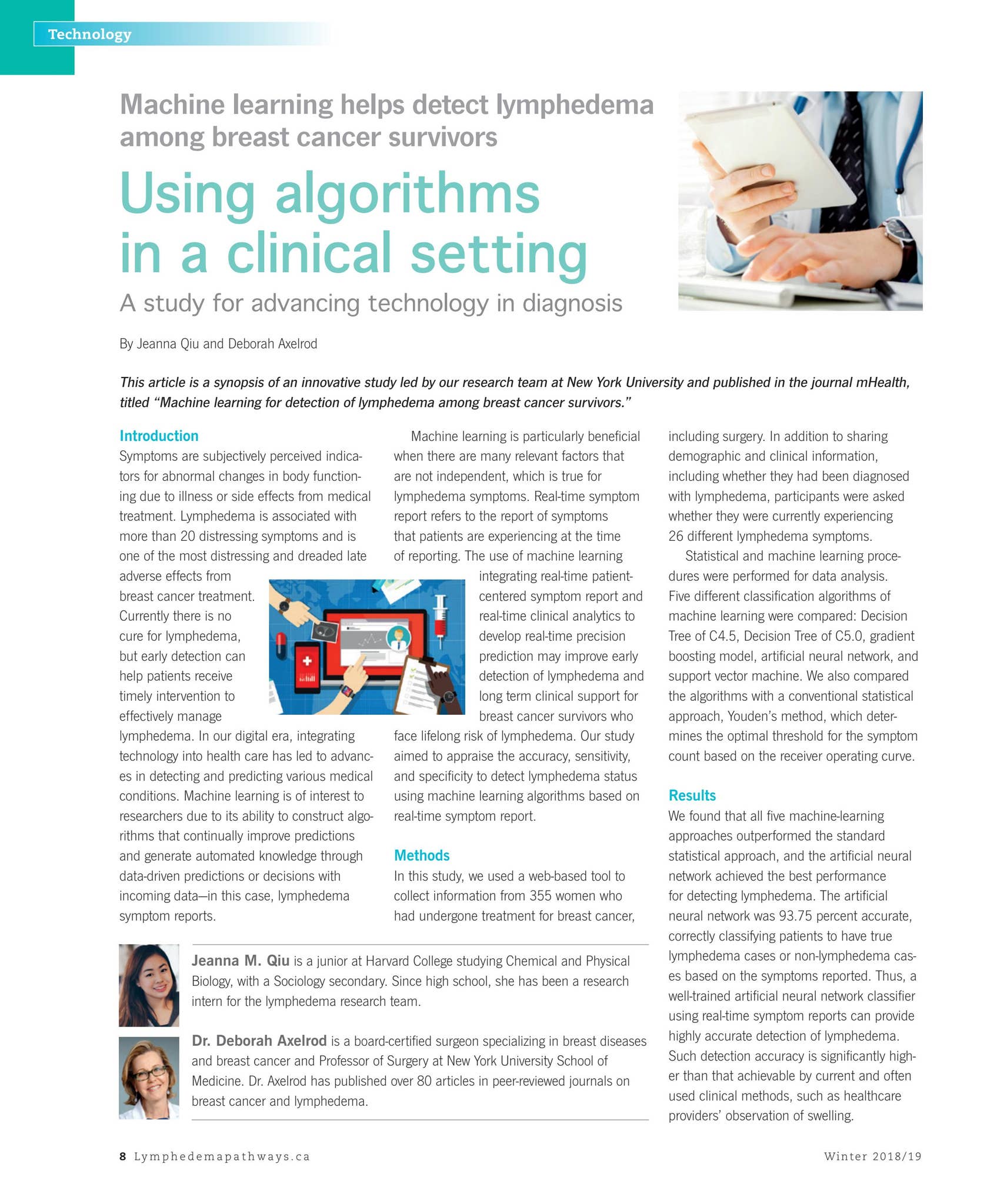 Using Algorithms in clinical setting. Pathways Vol 8, No 1. Winter 2018-19. by Canadian ...