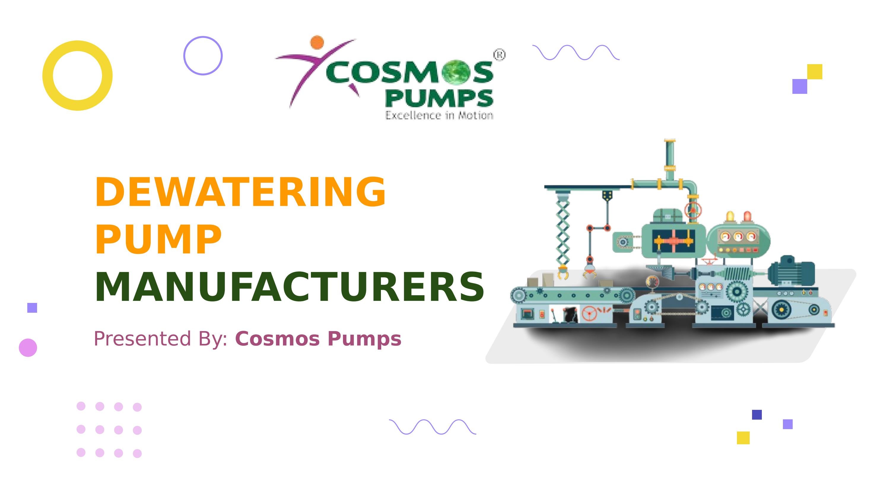 Cosmos Pumps is the best Dewatering Pump Manufacturers in India by ...