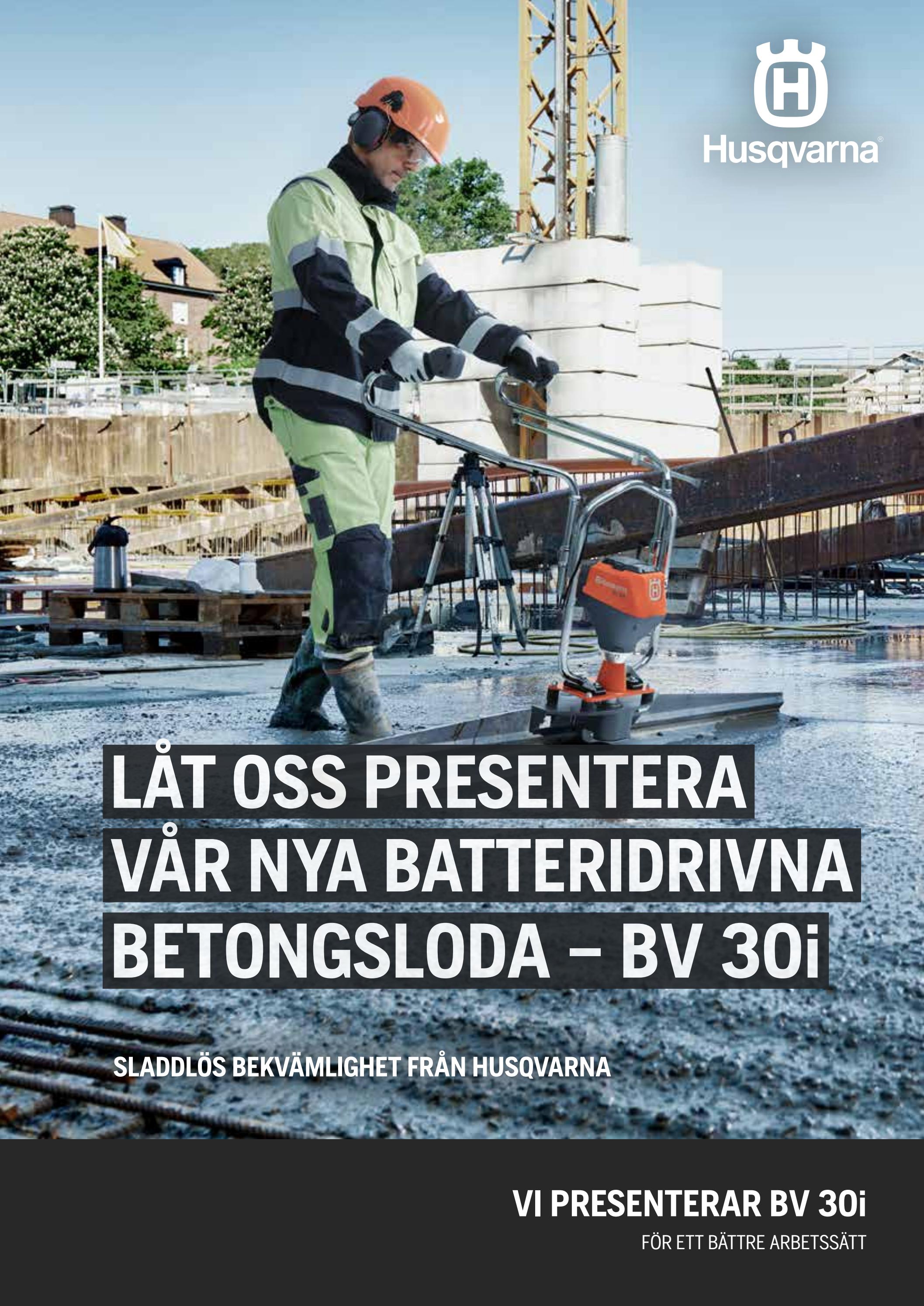 (SE) BV30i screed product folder by Husqvarna Construction - Issuu
