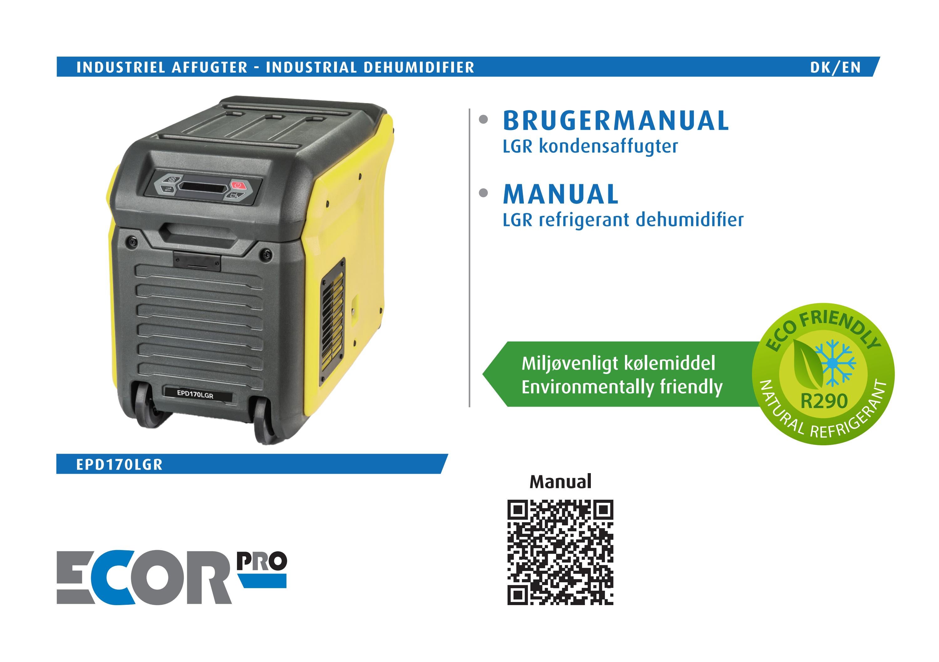 Ecor Pro EPD170LGR User manual DK / EN by NAC Europe - Issuu
