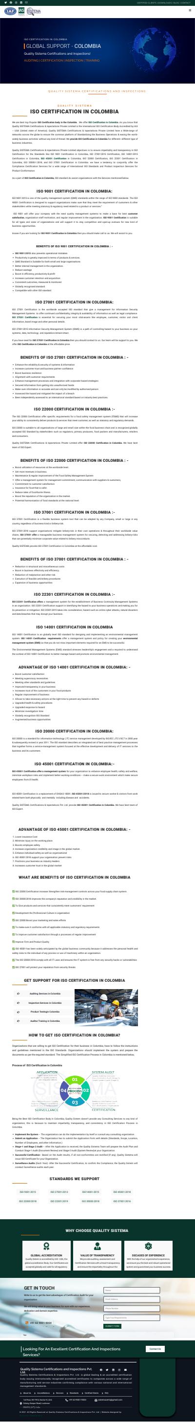 How can you get ISO Certification in Colombia at the affordable cost ...