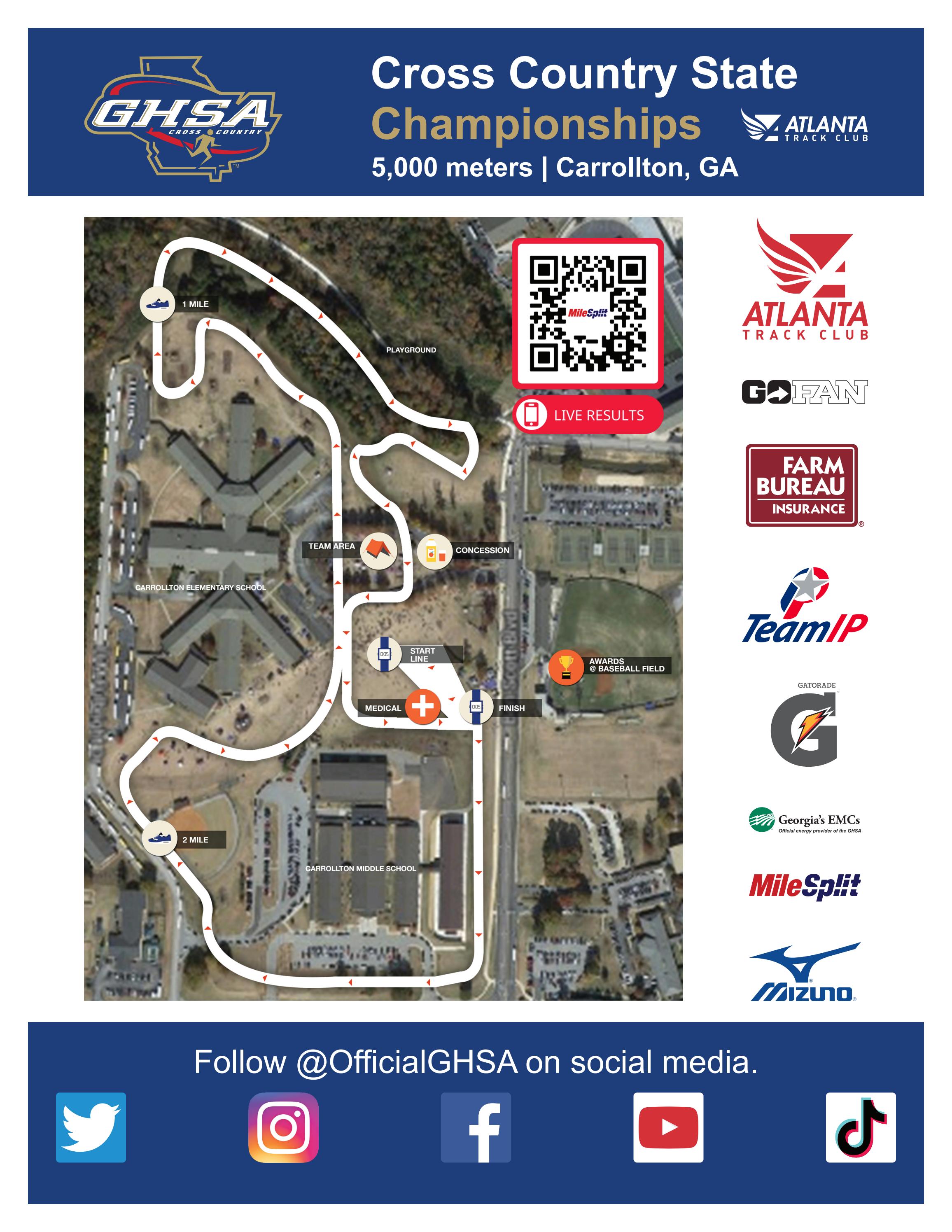 2022 GHSA Cross Country State Meet Map by Georgia High School ...