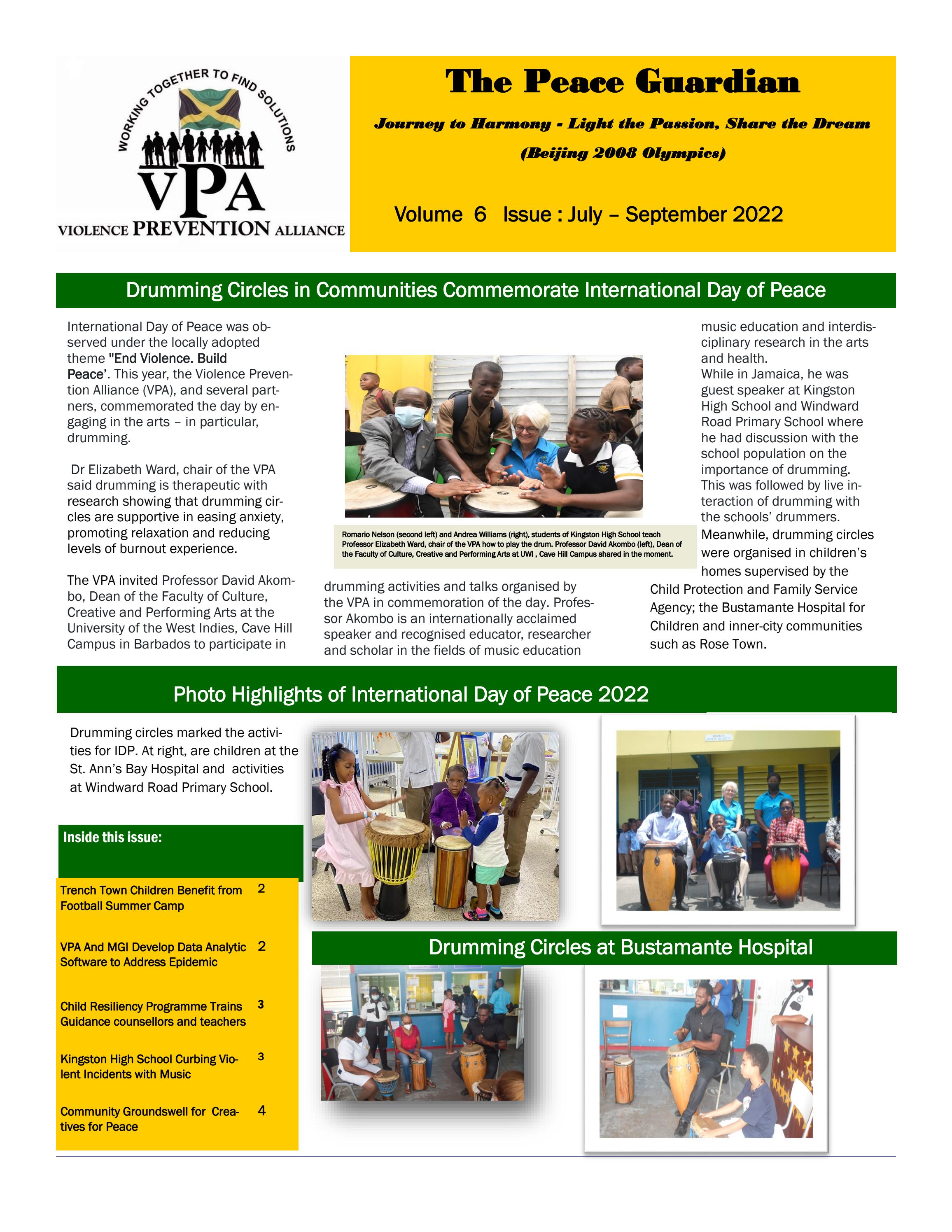 VPA's E-Newsletter July -September 2022 by Violence Prevention Alliance ...