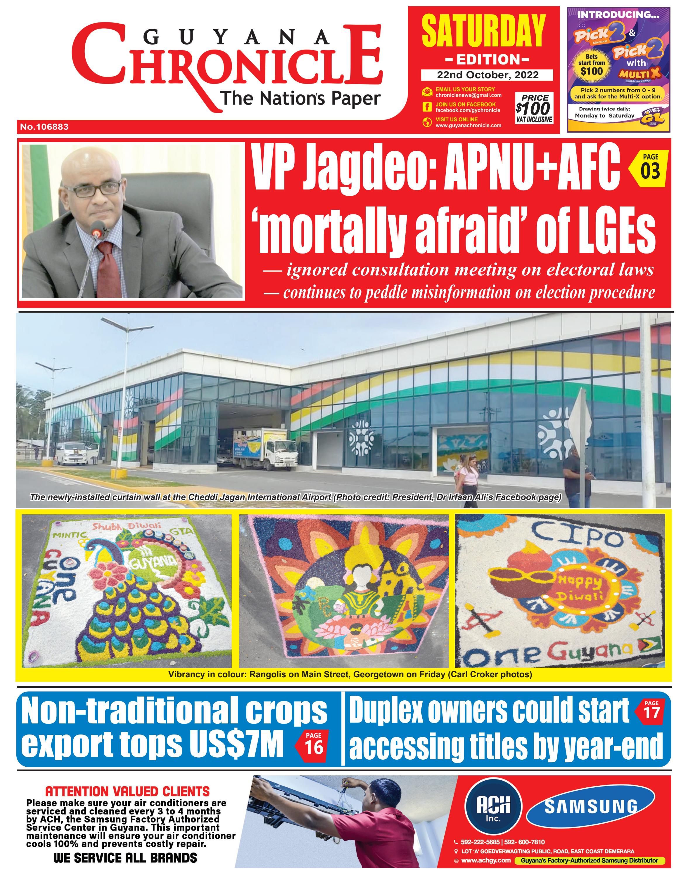 Guyana_Chronicle_Epaper_2_0_2022 by Guyana Chronicle - Issuu
