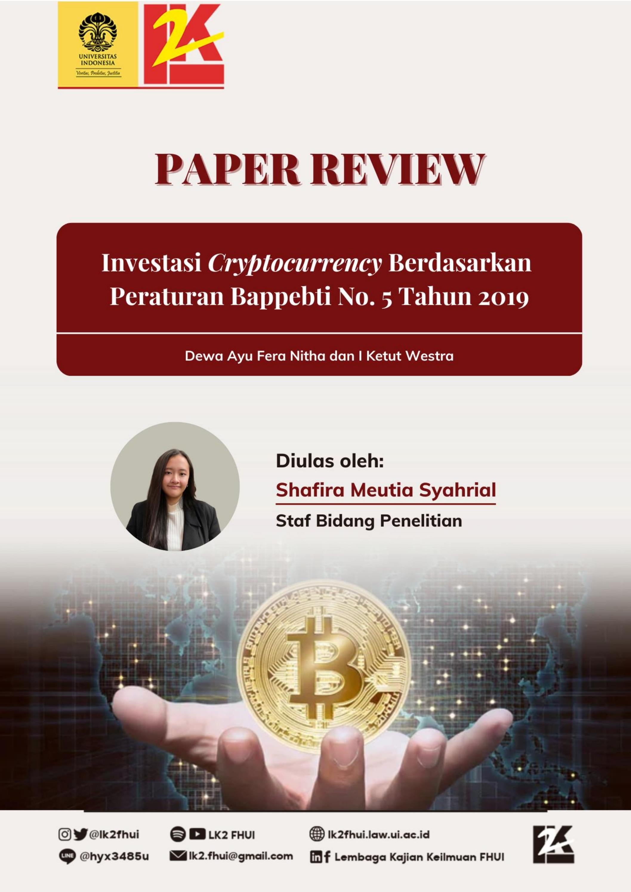 Paper Review - Investasi Cryptocurrency Berdasarkan Bappebti 5/2019 by LK2 FHUI - Issuu