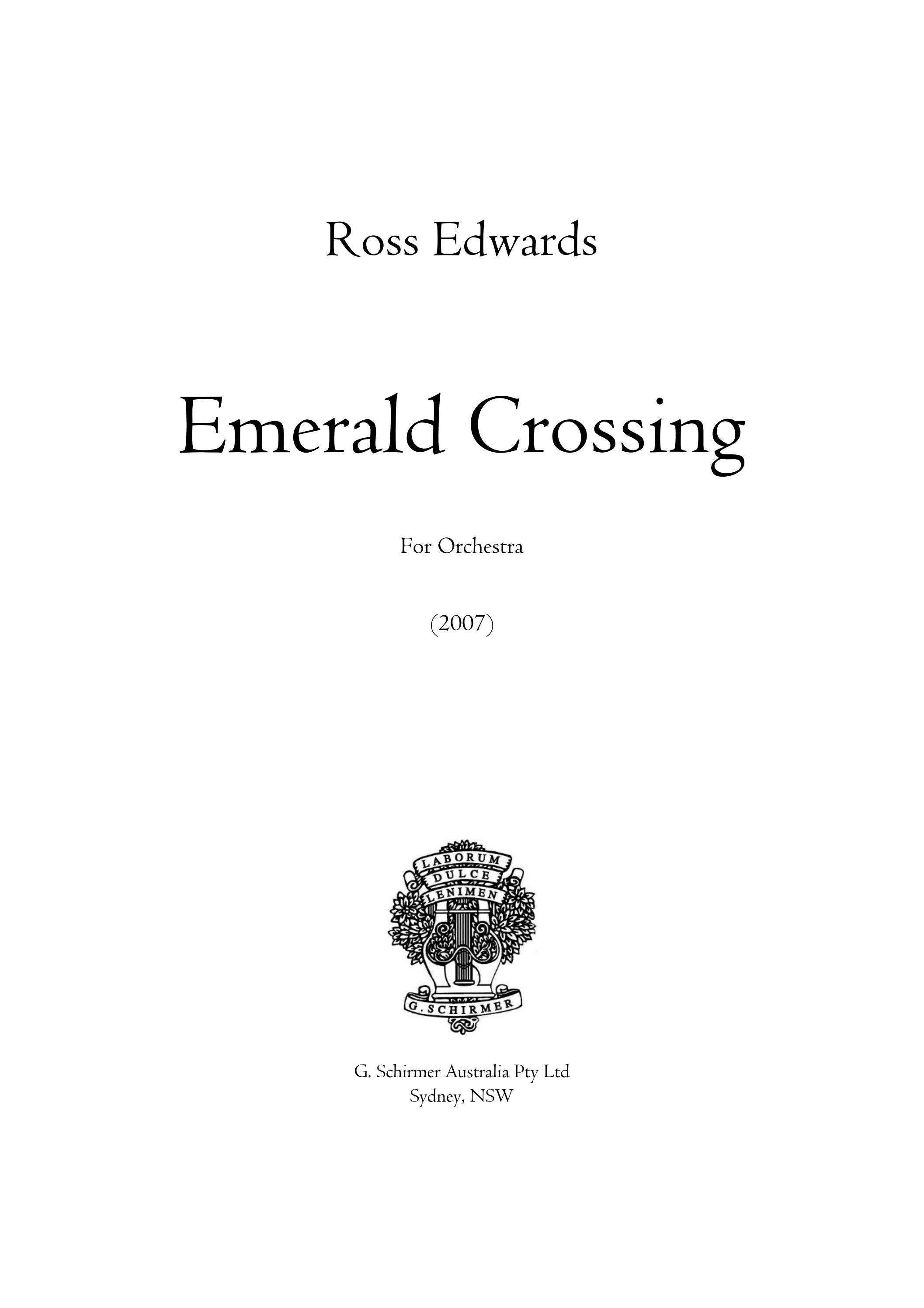 Edwards EMERALD CROSSING for orchestra by ScoresOnDemand - Issuu