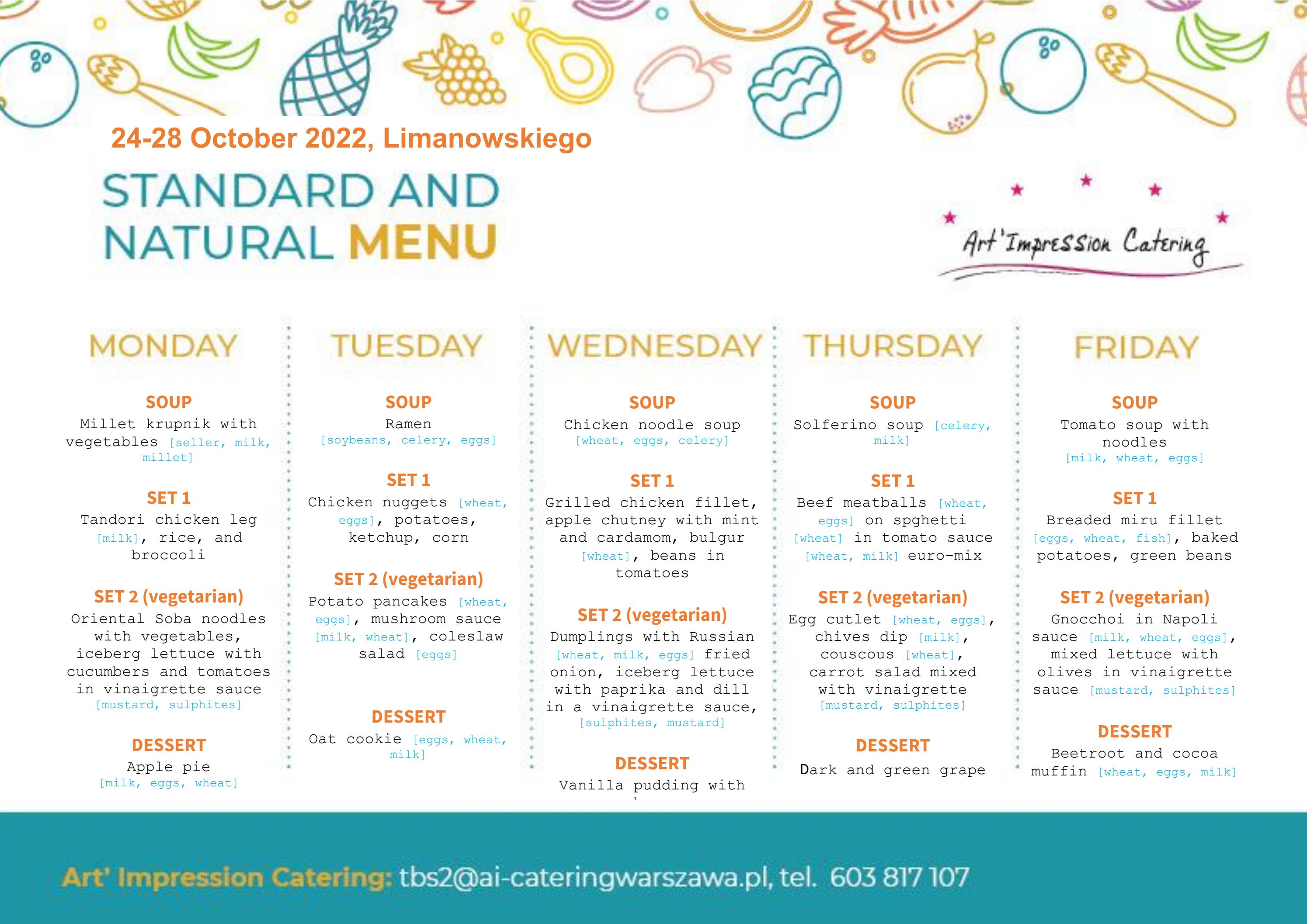 Lunch Menu LIM by The British School Warsaw - Issuu