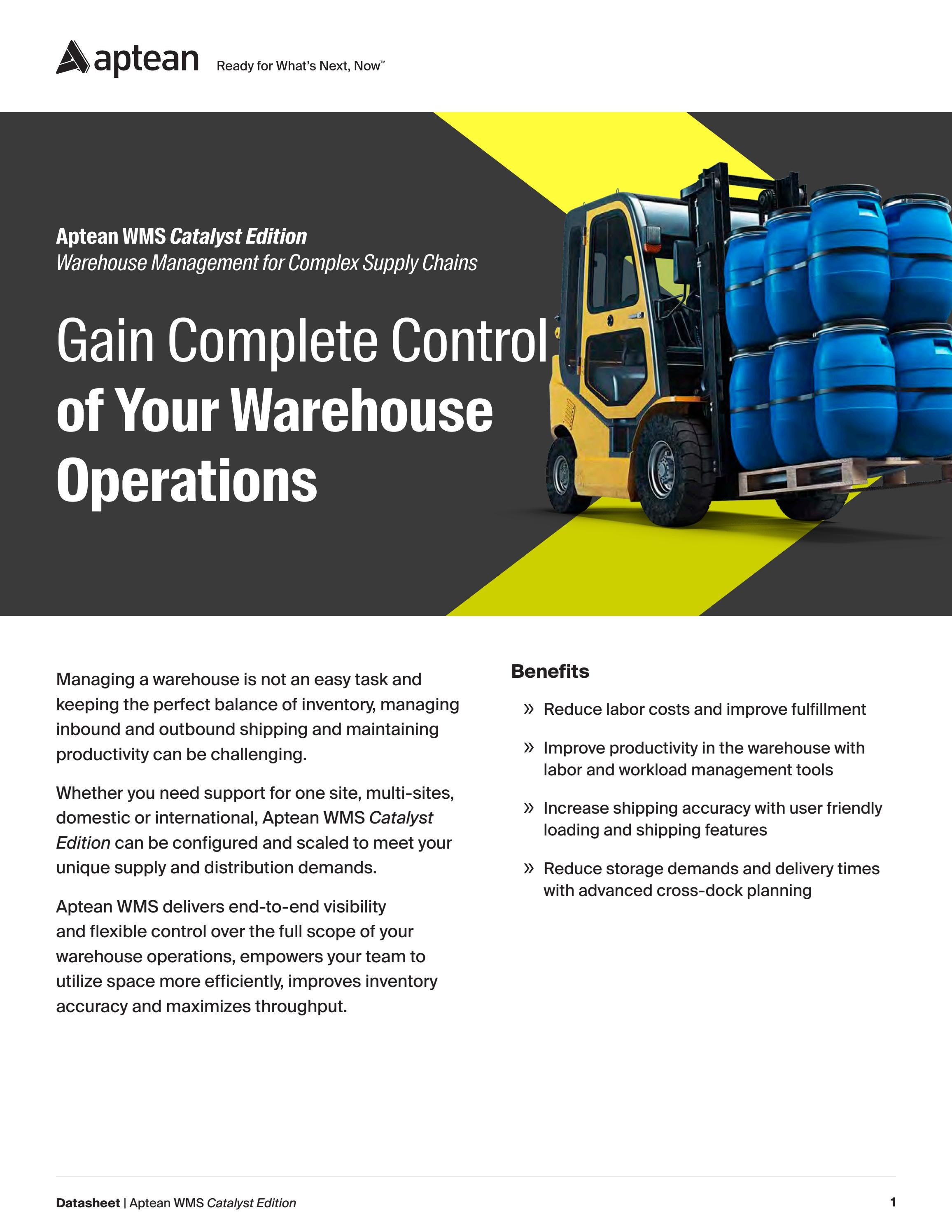 Aptean WMS Catalyst Edition by Aptean - Issuu