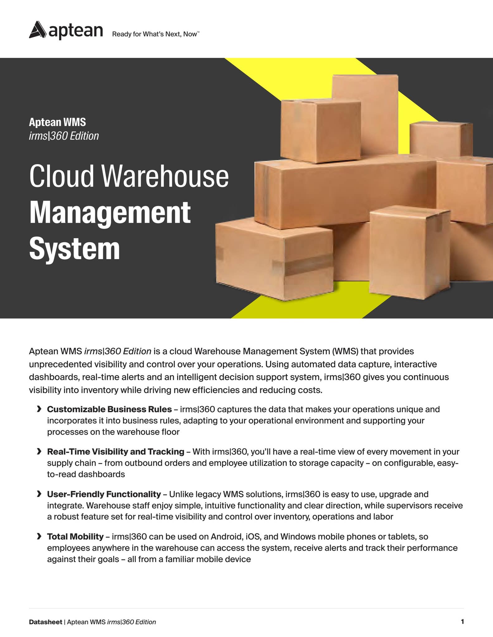 Aptean WMS irms|360 Edition by Aptean - Issuu