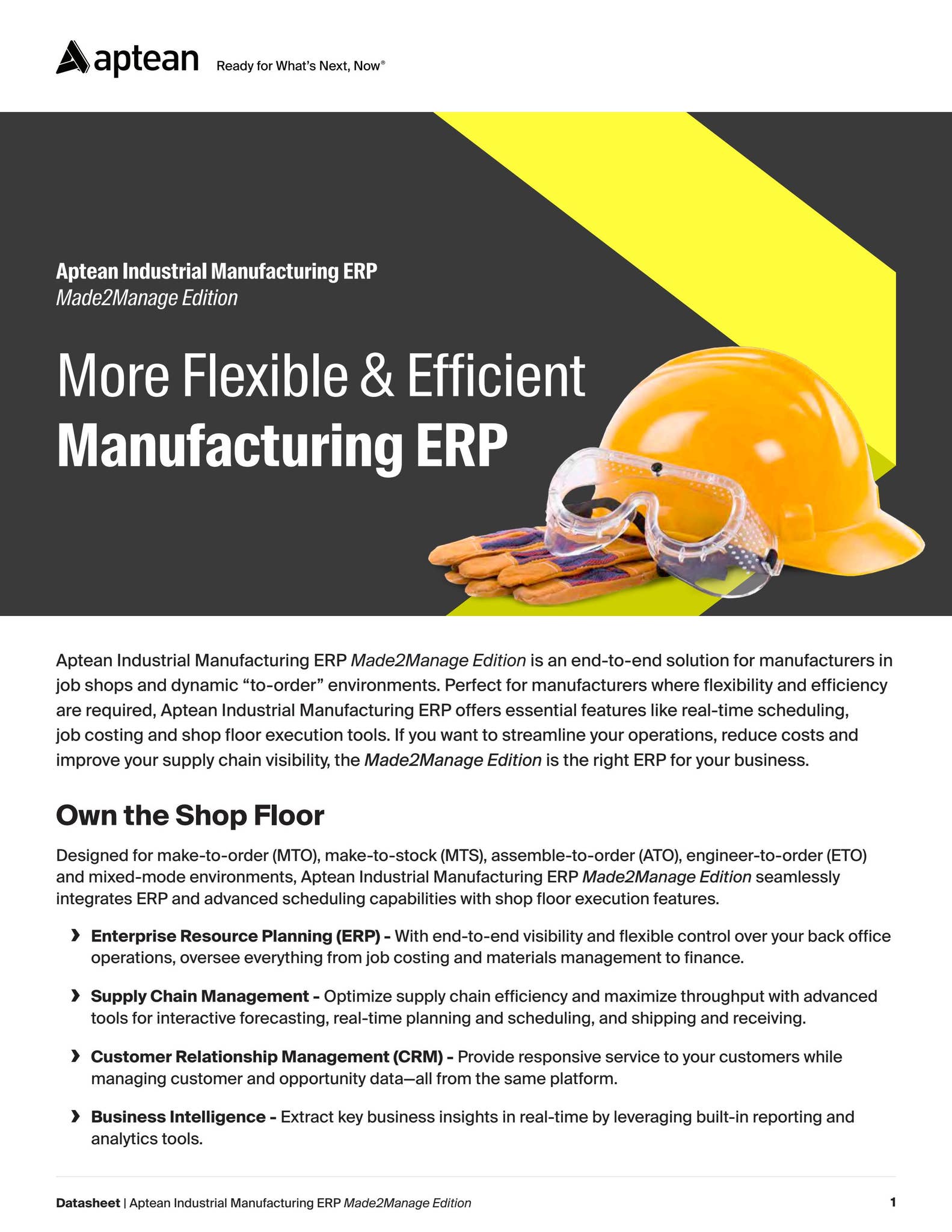 Aptean Industrial Manufacturing ERP, Made2Manage Edition by Aptean - Issuu