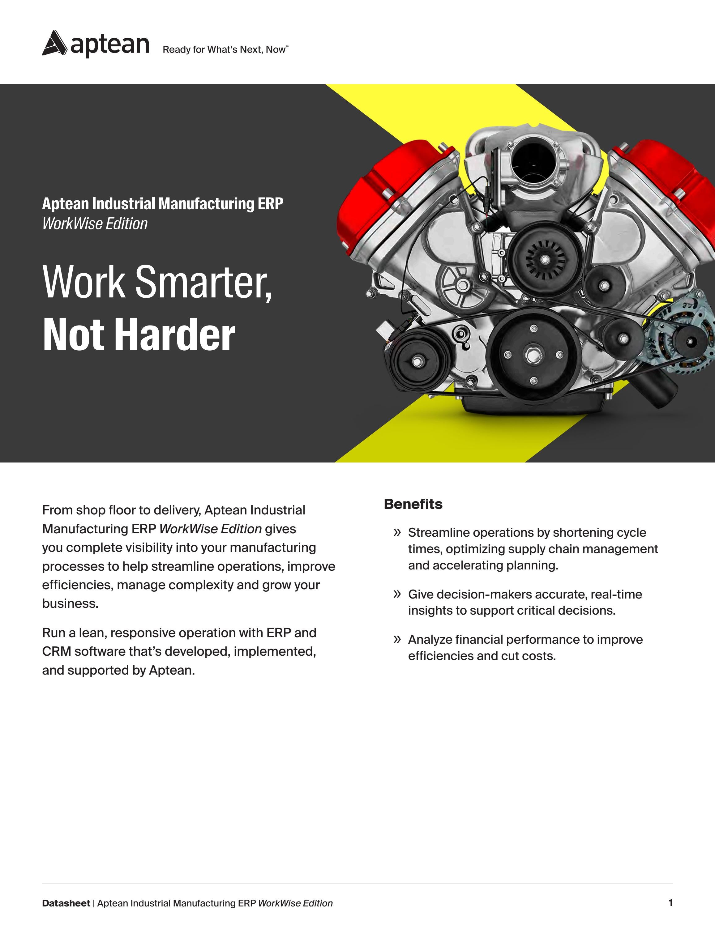 Aptean Industrial Manufacturing ERP WorkWise Edition by Aptean - Issuu