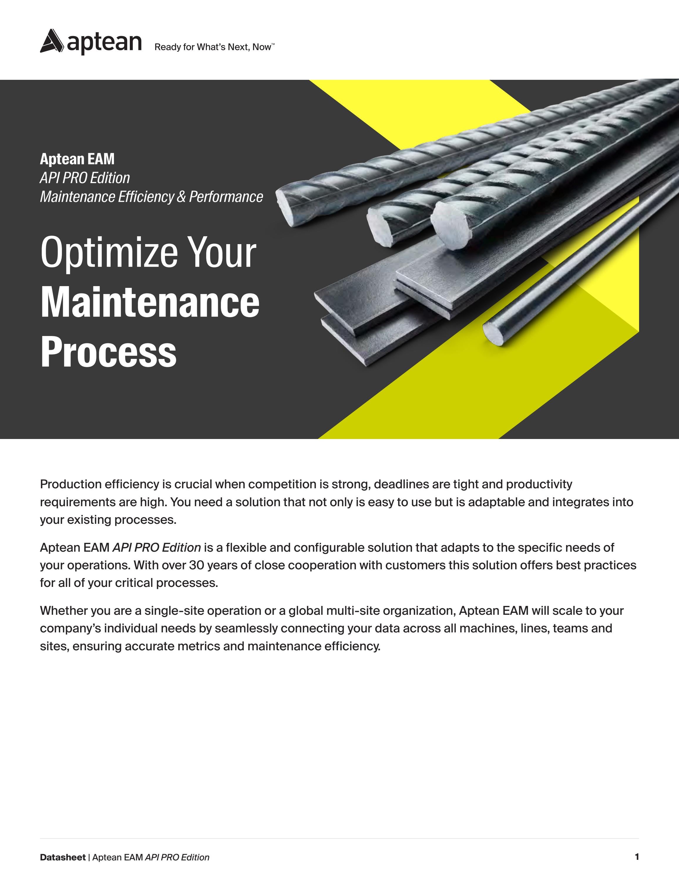 Aptean EAM API PRO Edition by Aptean - Issuu