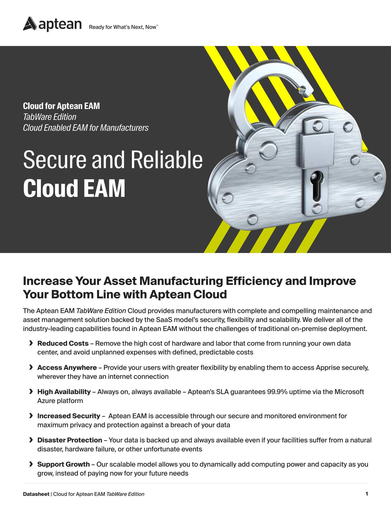Cloud for Aptean EAM, TabWare Edition by Aptean - Issuu