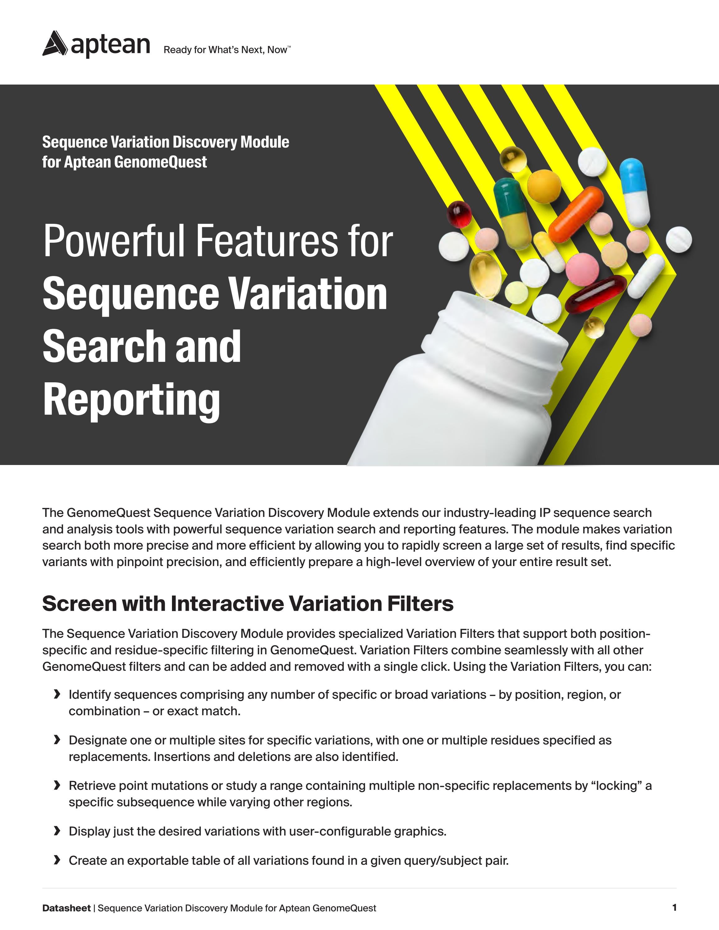 Aptean GenomeQuest - Sequence Variation Discovery Module by Aptean - Issuu