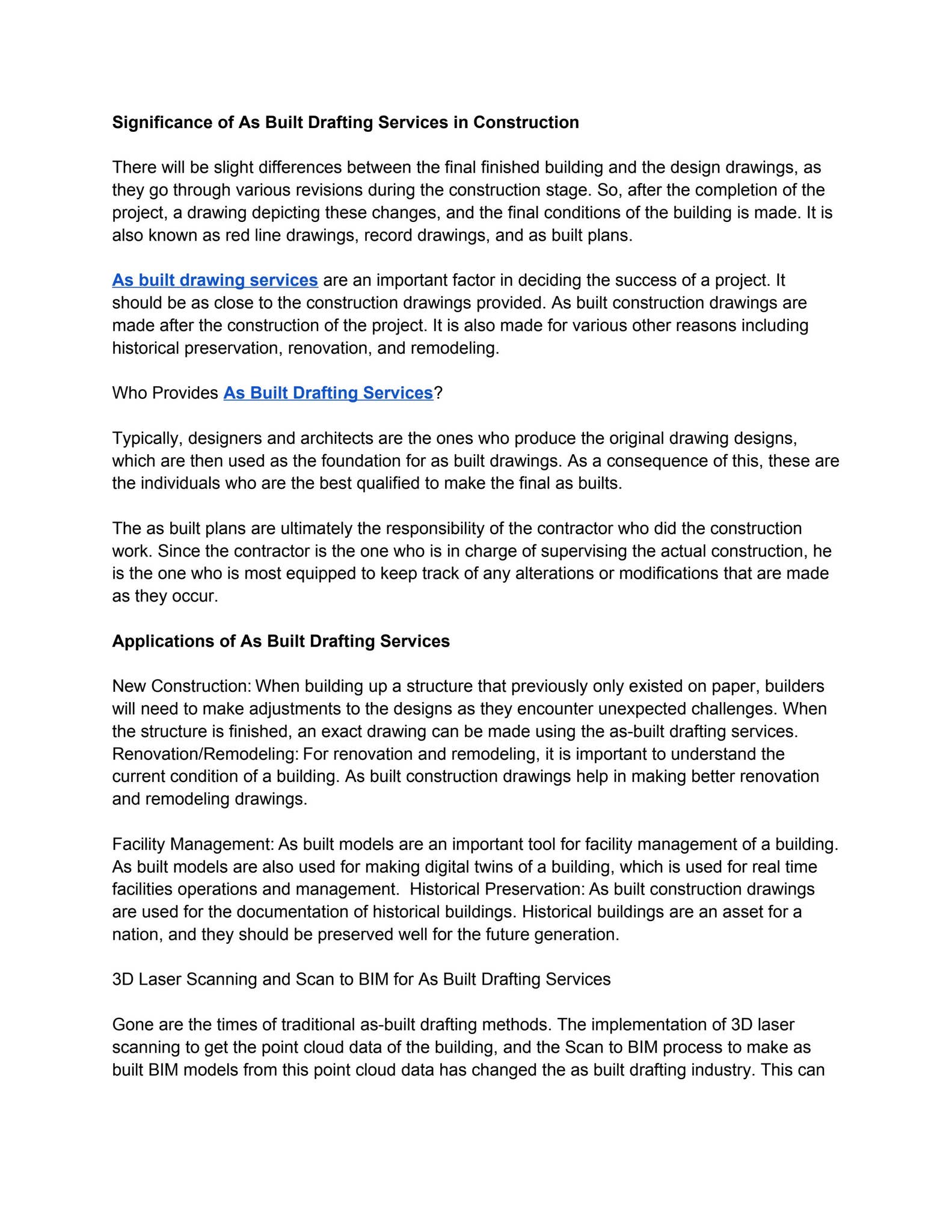 Significance of As Built Drafting Services in Construction by Tejjy Inc ...