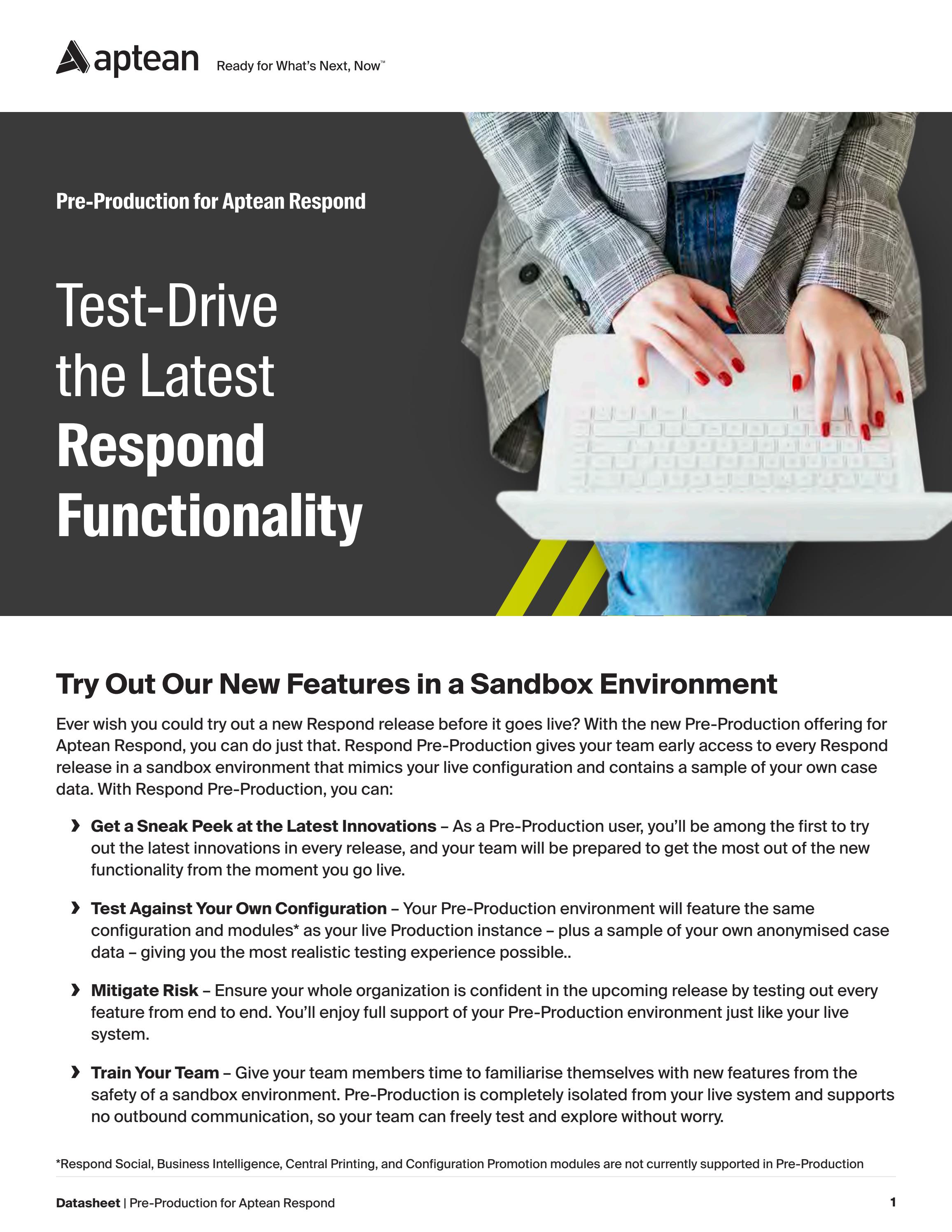 Aptean Respond - Pre-Production by Aptean - Issuu