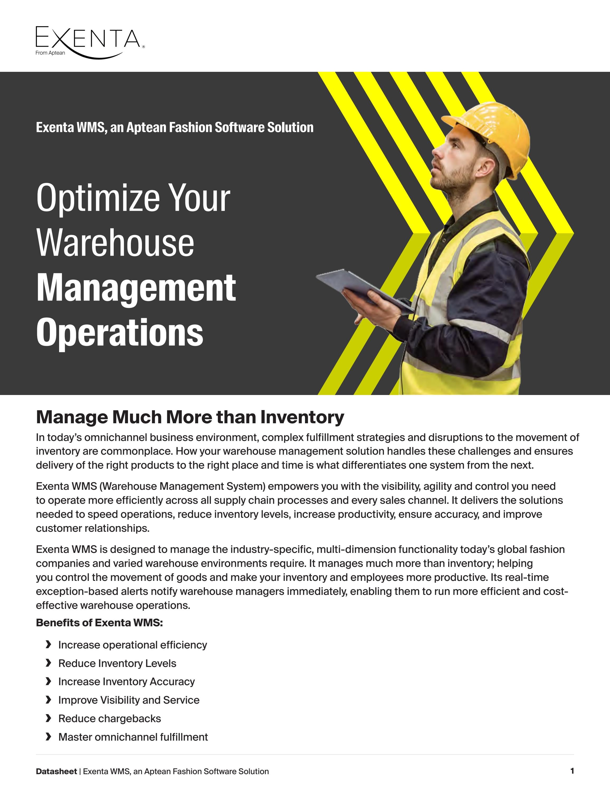 Exenta WMS, an Aptean Fashion Software Solution by Aptean - Issuu