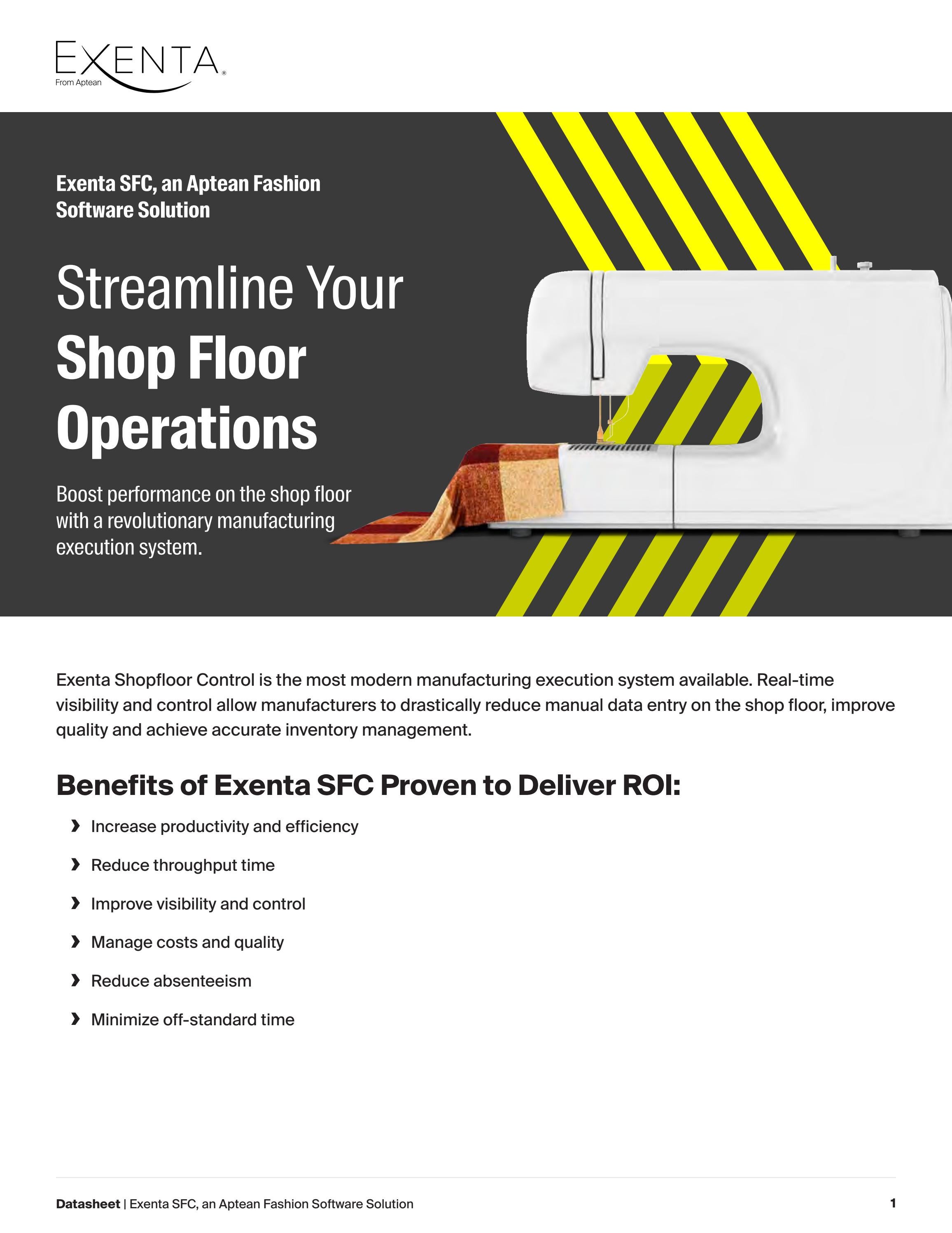 Exenta Shop Floor Control, an Aptean Fashion Software Solution by ...