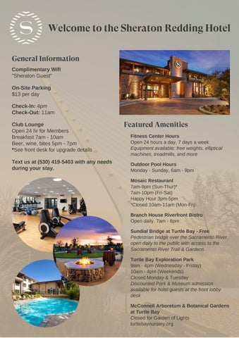 Welcome to the Sheraton Redding Hotel by turtle-bay - Issuu