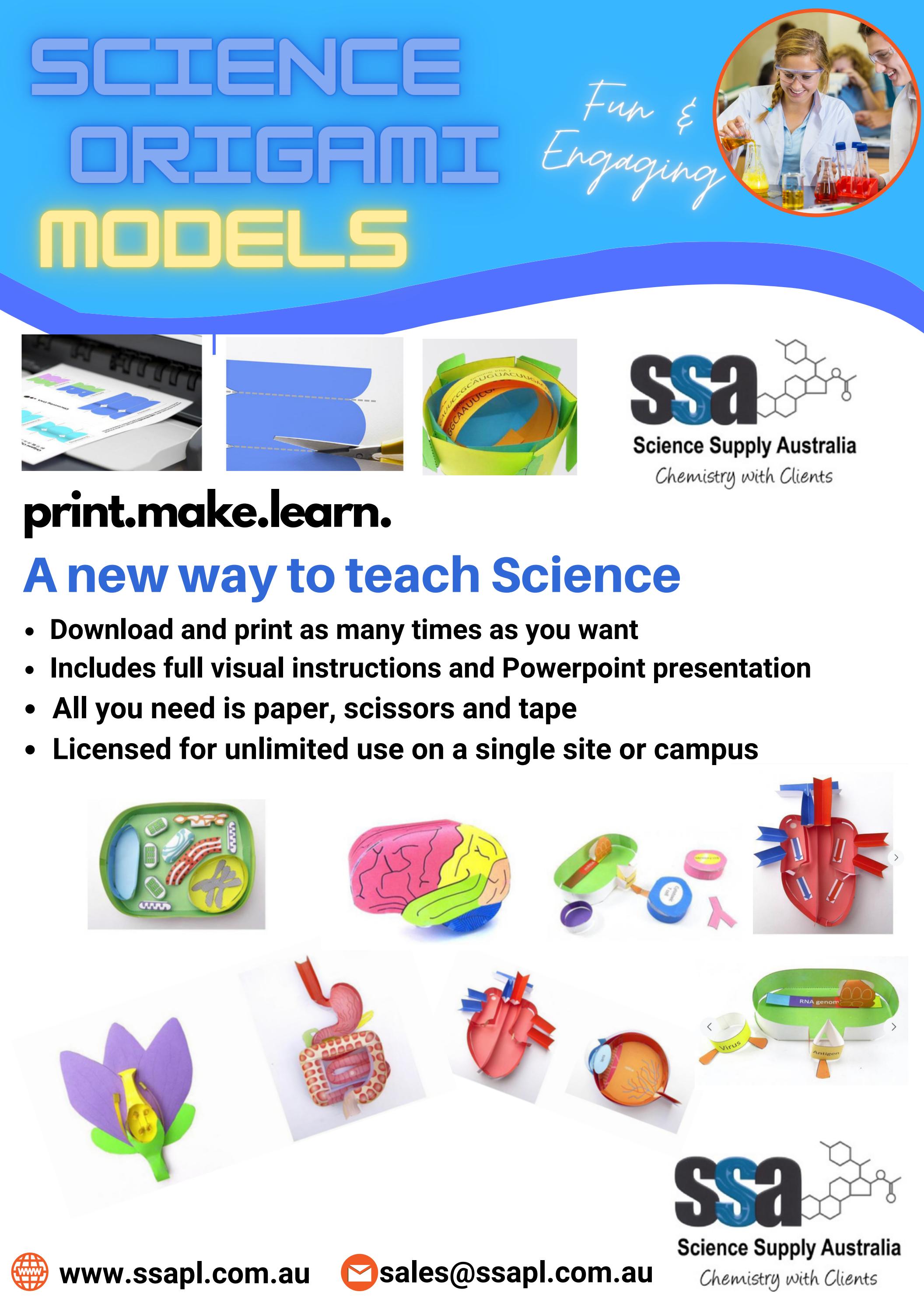 Science Supply Australia - Science Origami Models by Science Supply ...